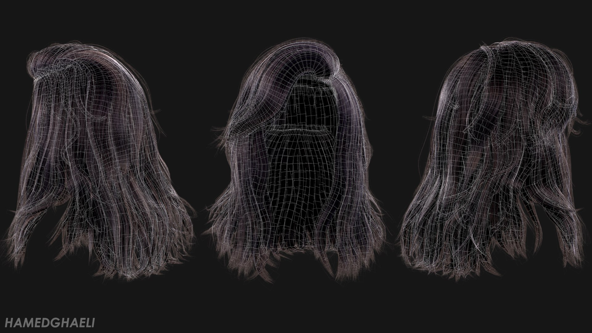 Real Time Hair Card Female Hairstyle 3D model - TurboSquid 2065150