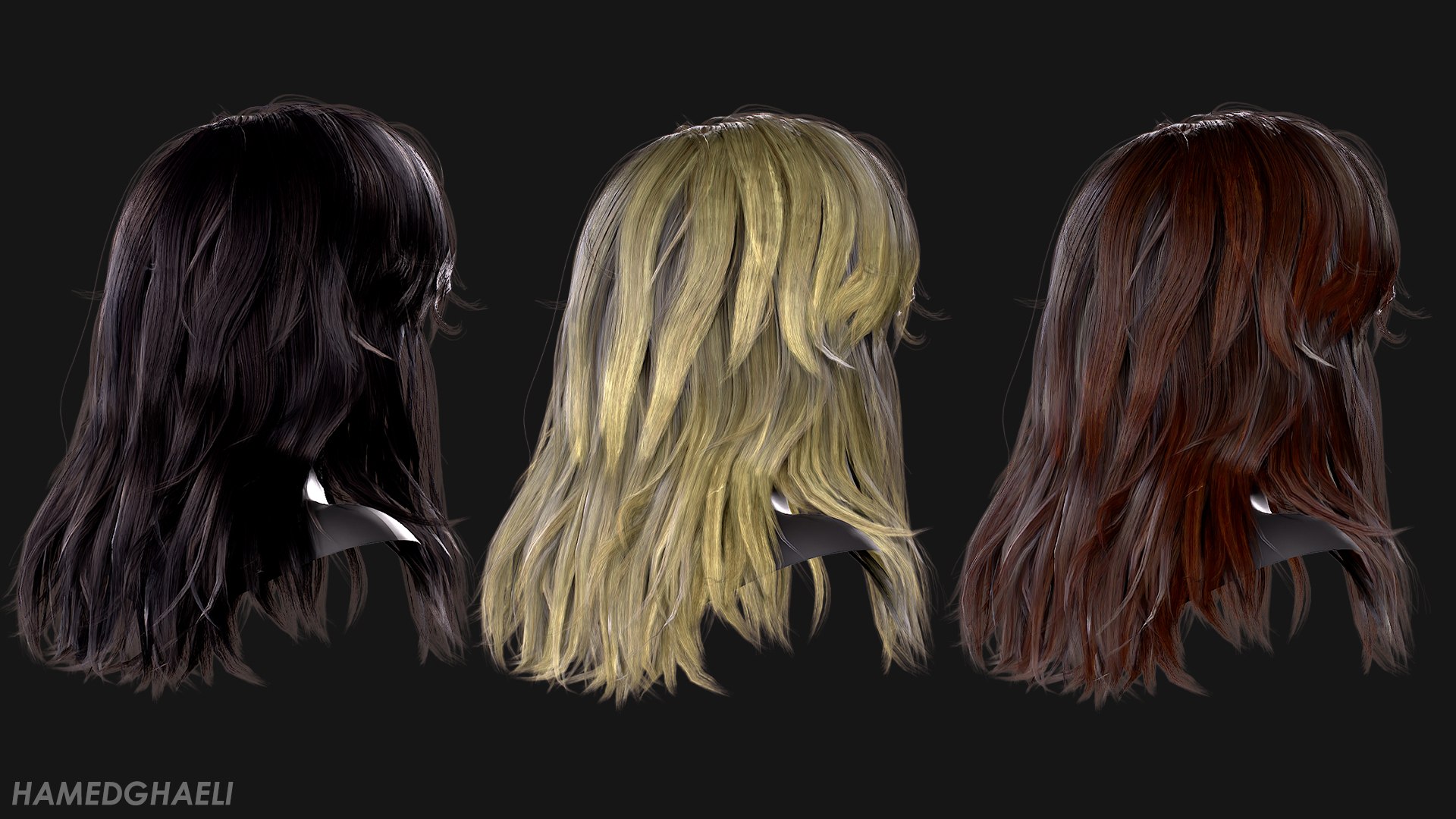 Real Time Hair Card Female Hairstyle 3D model - TurboSquid 2065150