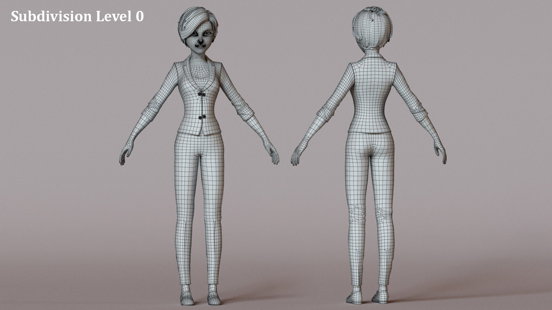Elsa Cartoon Girl Rig 3D Model - TurboSquid 2505844