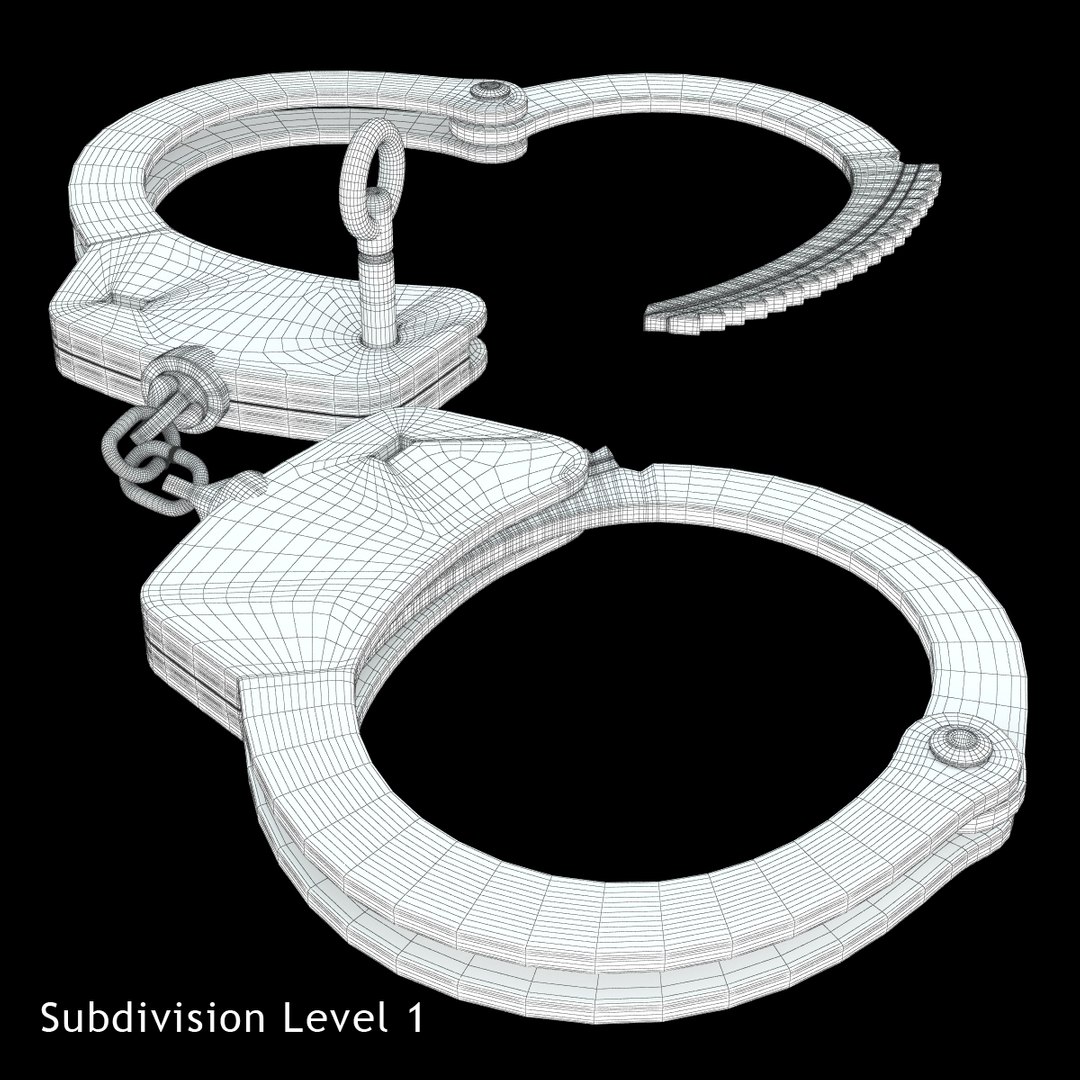handcuffs metall 3d max