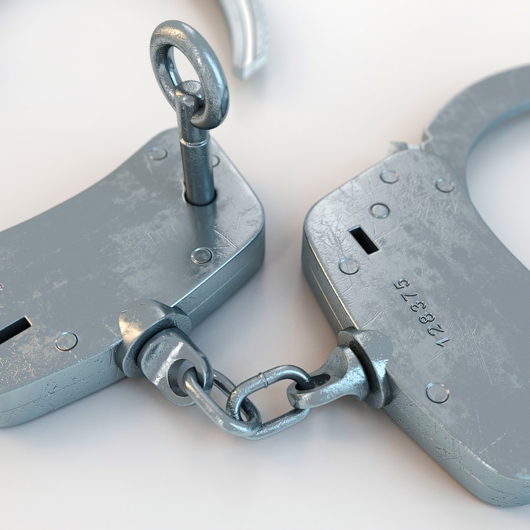 handcuffs metall 3d max