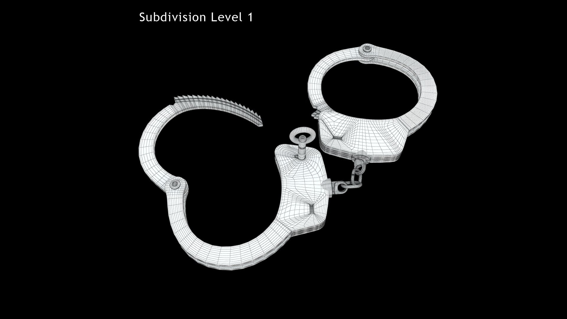 handcuffs metall 3d max