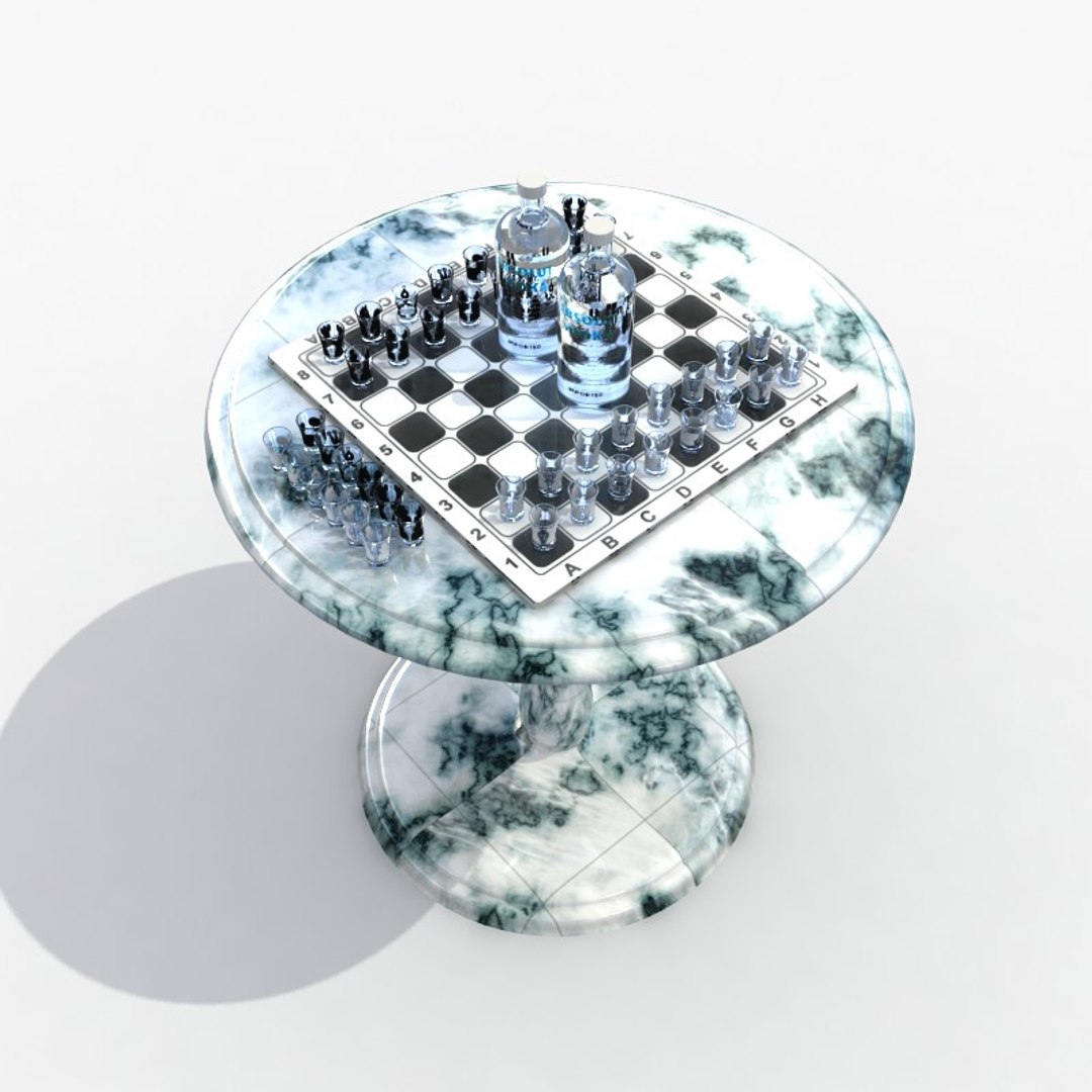 3ds max chess glass board