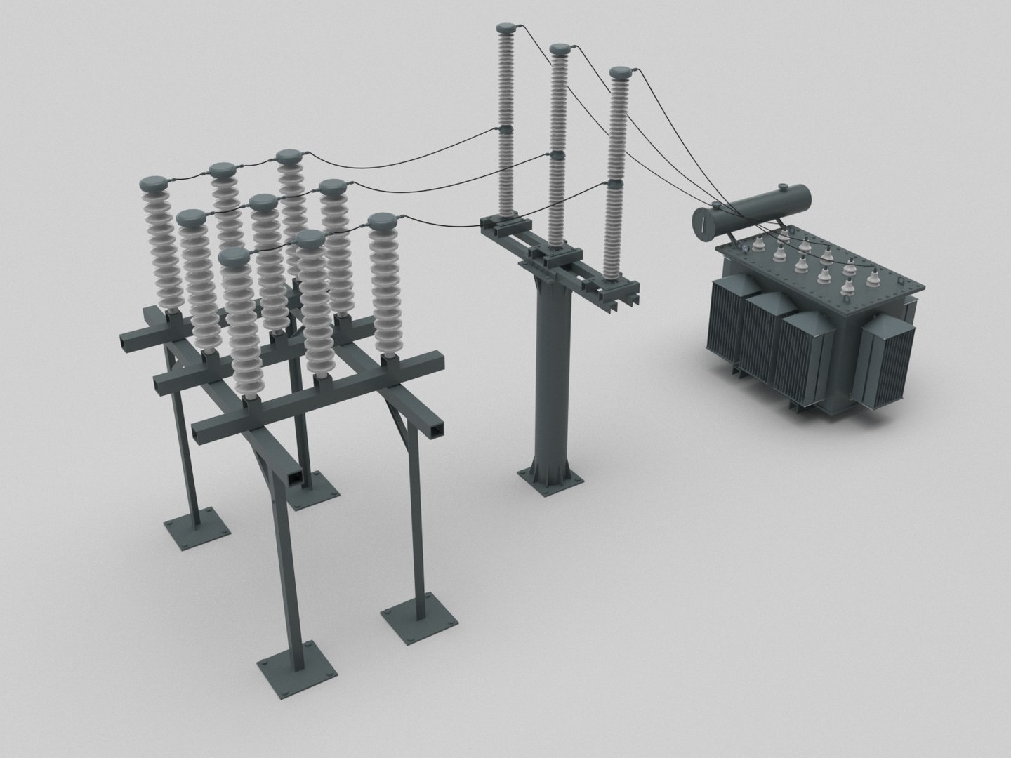 Substation 3D - TurboSquid 1254986