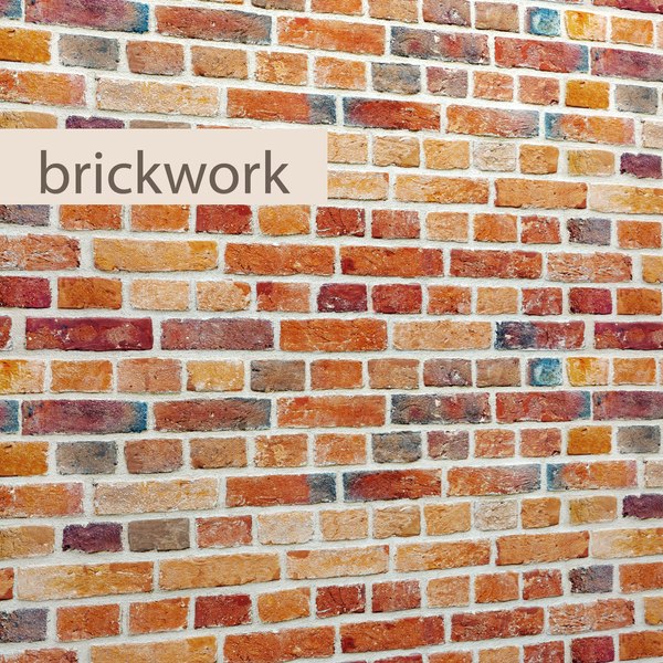 bricks wall 3d obj