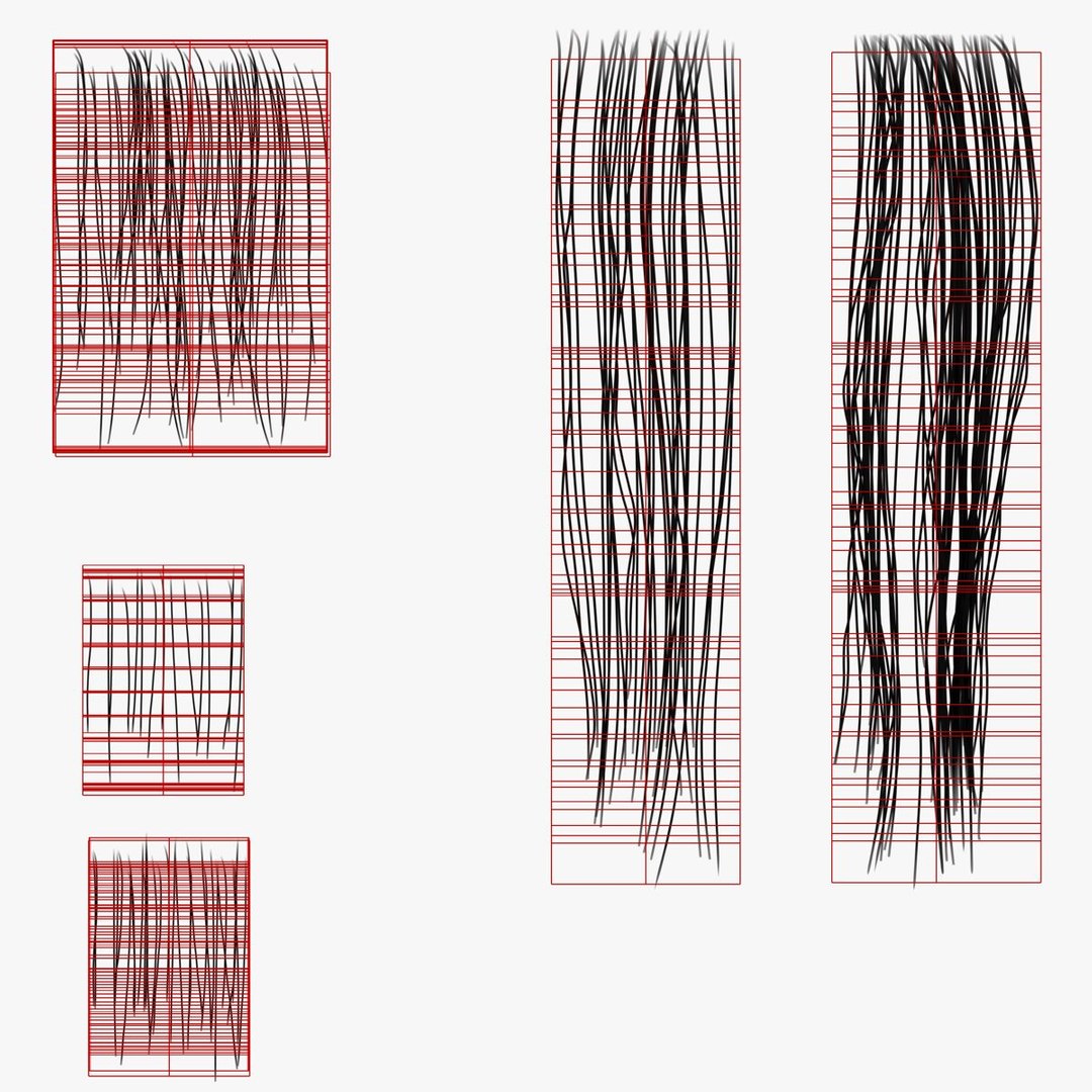 10 Hair Card Hairstyles model - TurboSquid 2067232