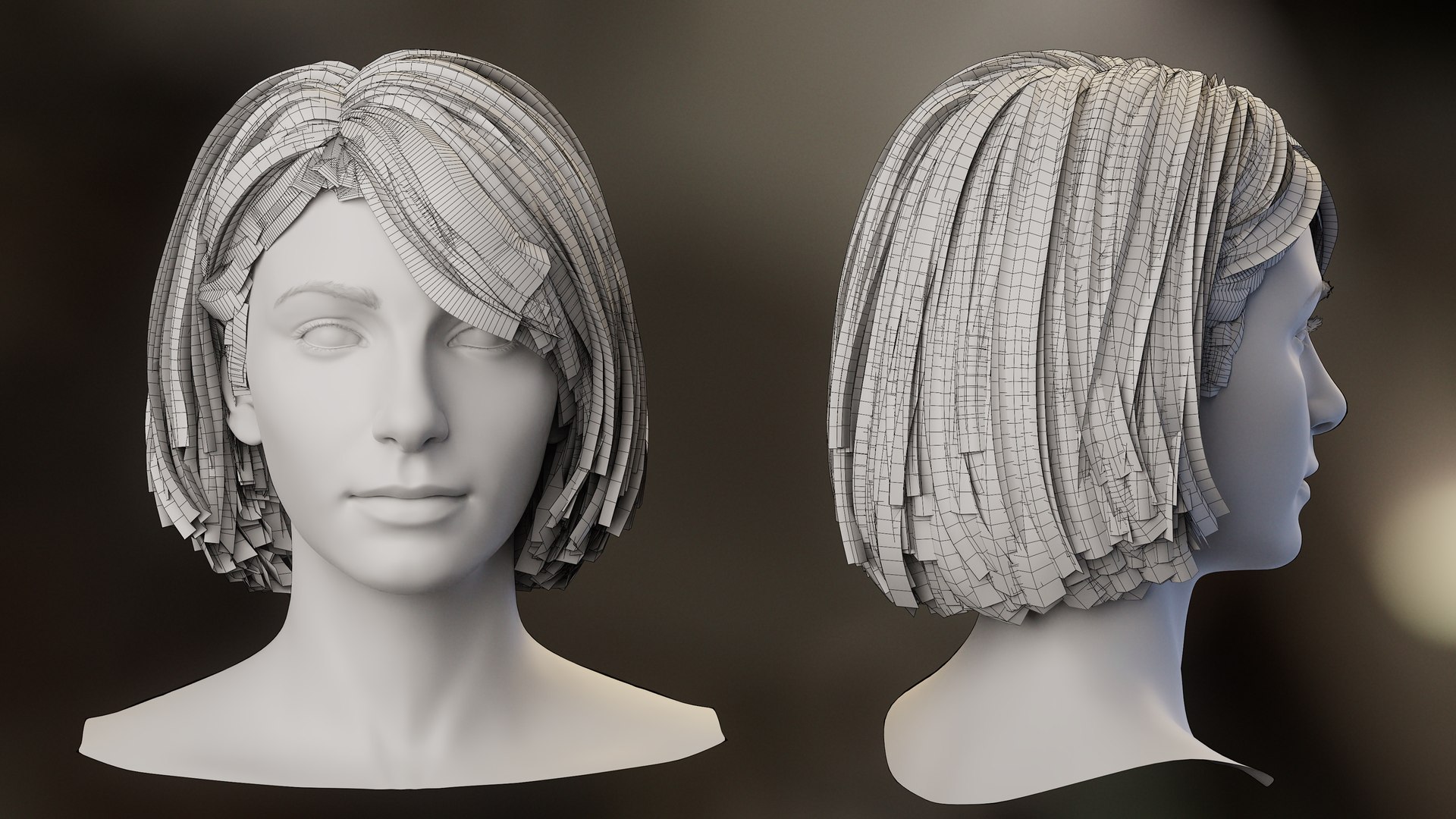 10 Hair Card Hairstyles model - TurboSquid 2067232