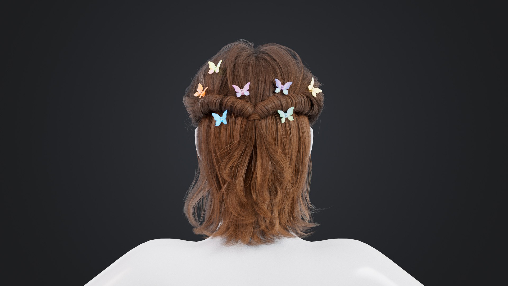 3D Realistic Female Hair Model - TurboSquid 2425468