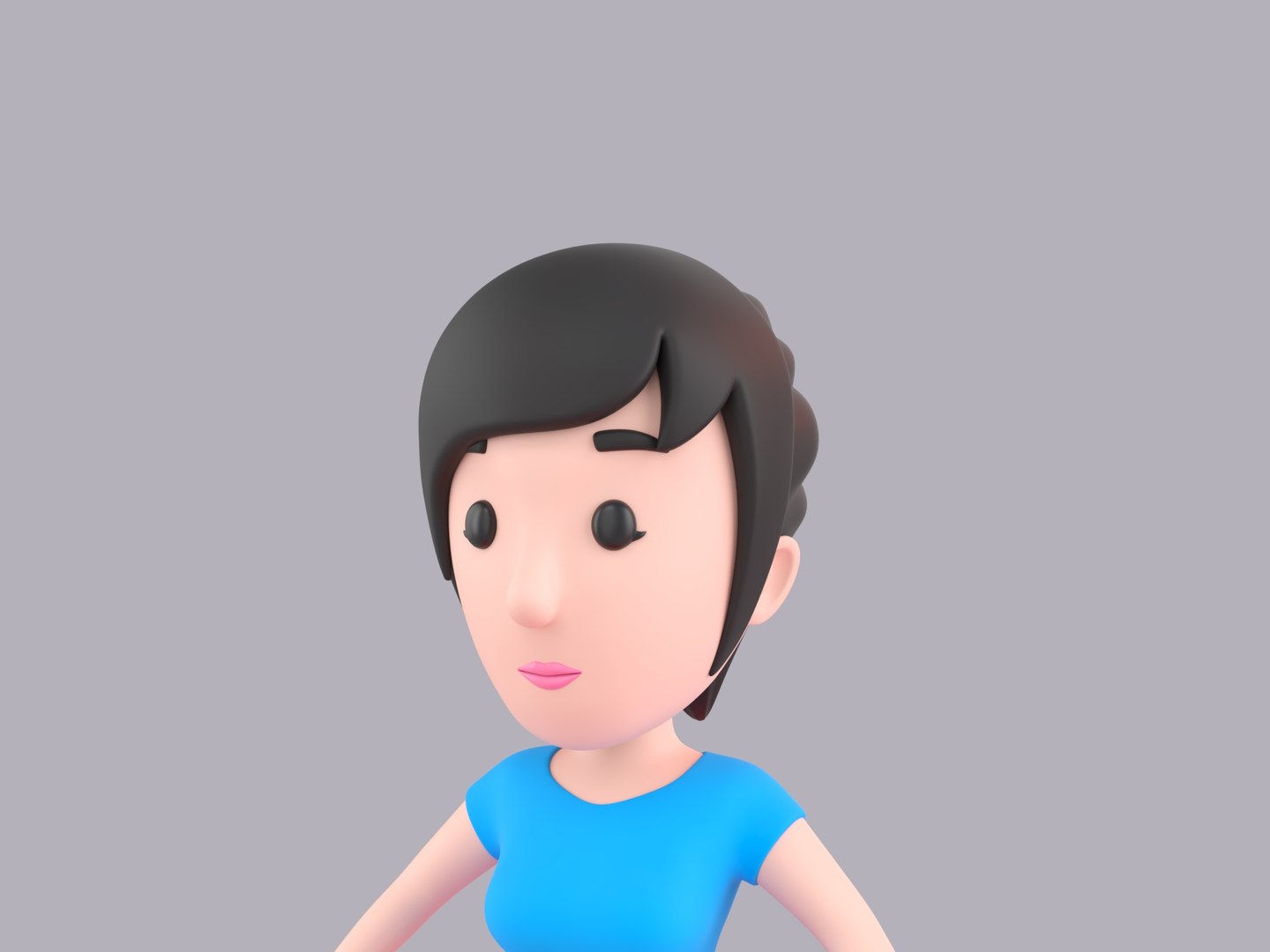 Cartoon Female Character Rigged 035 3D Model - TurboSquid 2374822
