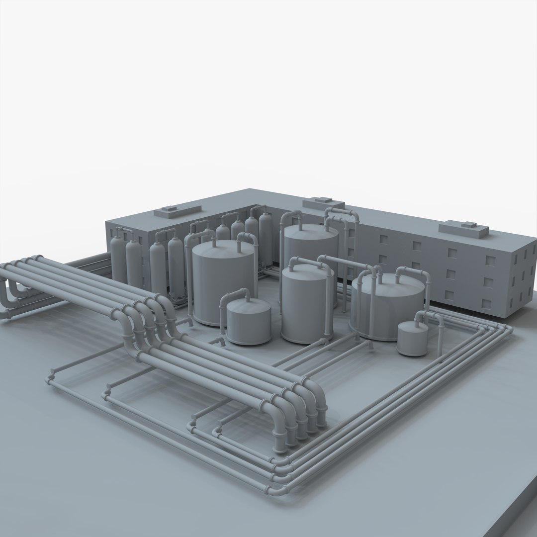 3D Hydrogen Power Plant - TurboSquid 2074164