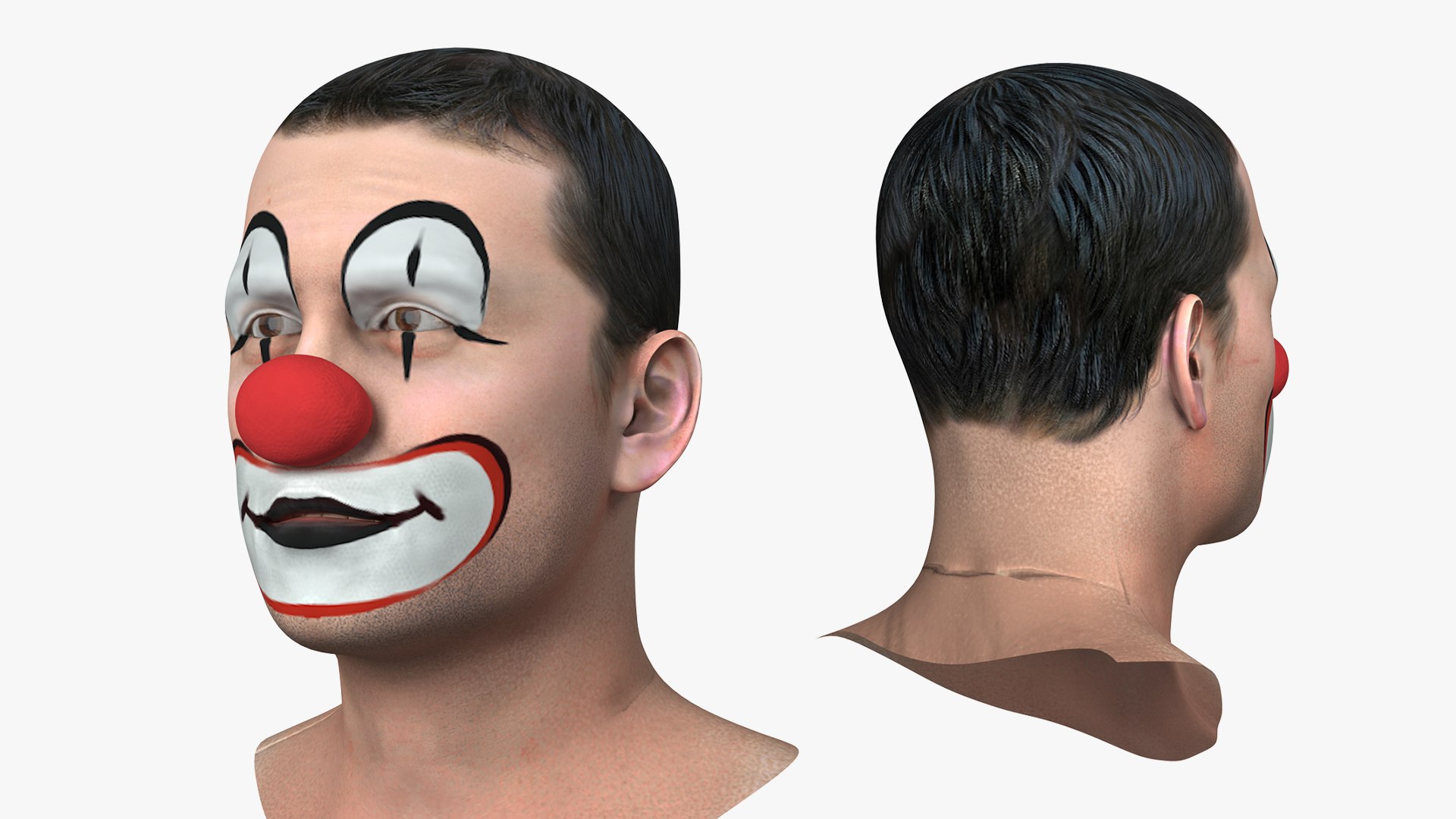 3D Circus Clown Head Model - TurboSquid 1602867