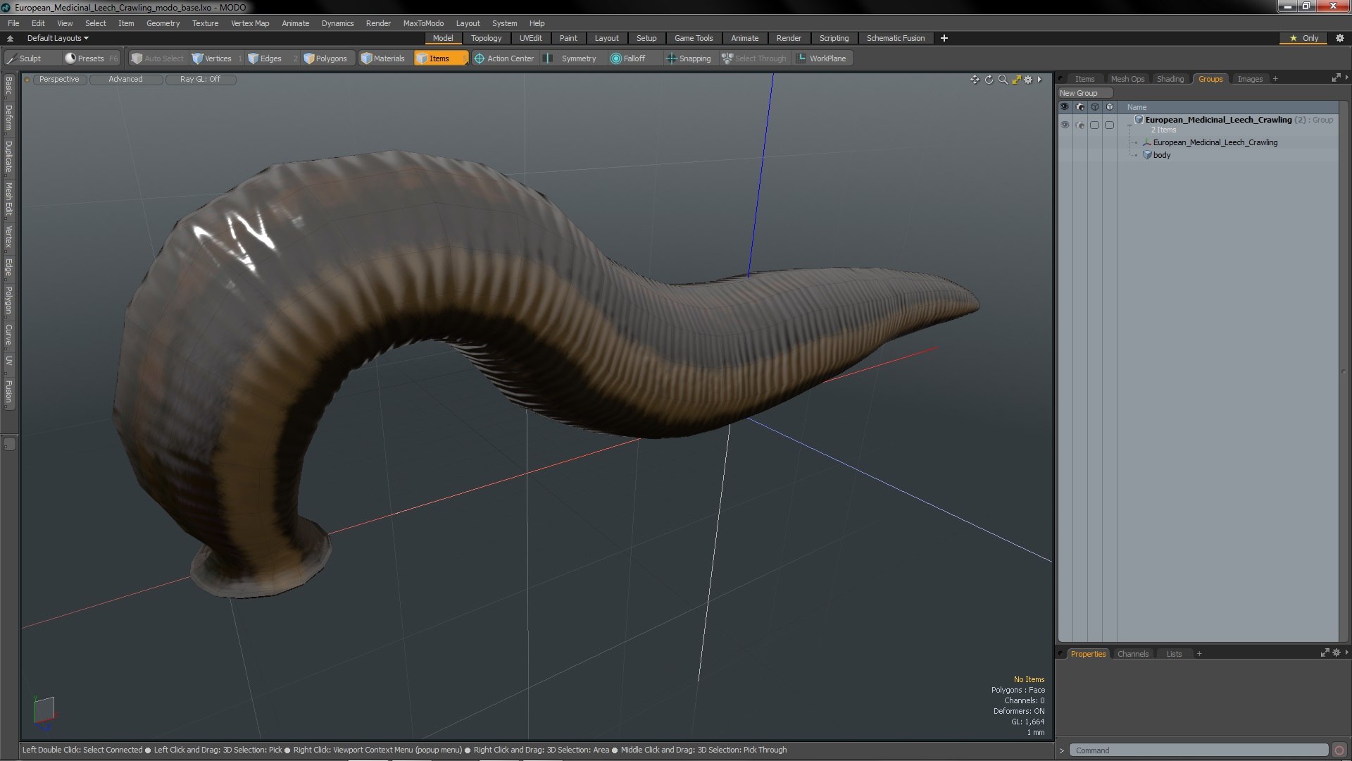 European Medicinal Leech Crawling Model - TurboSquid 2087467
