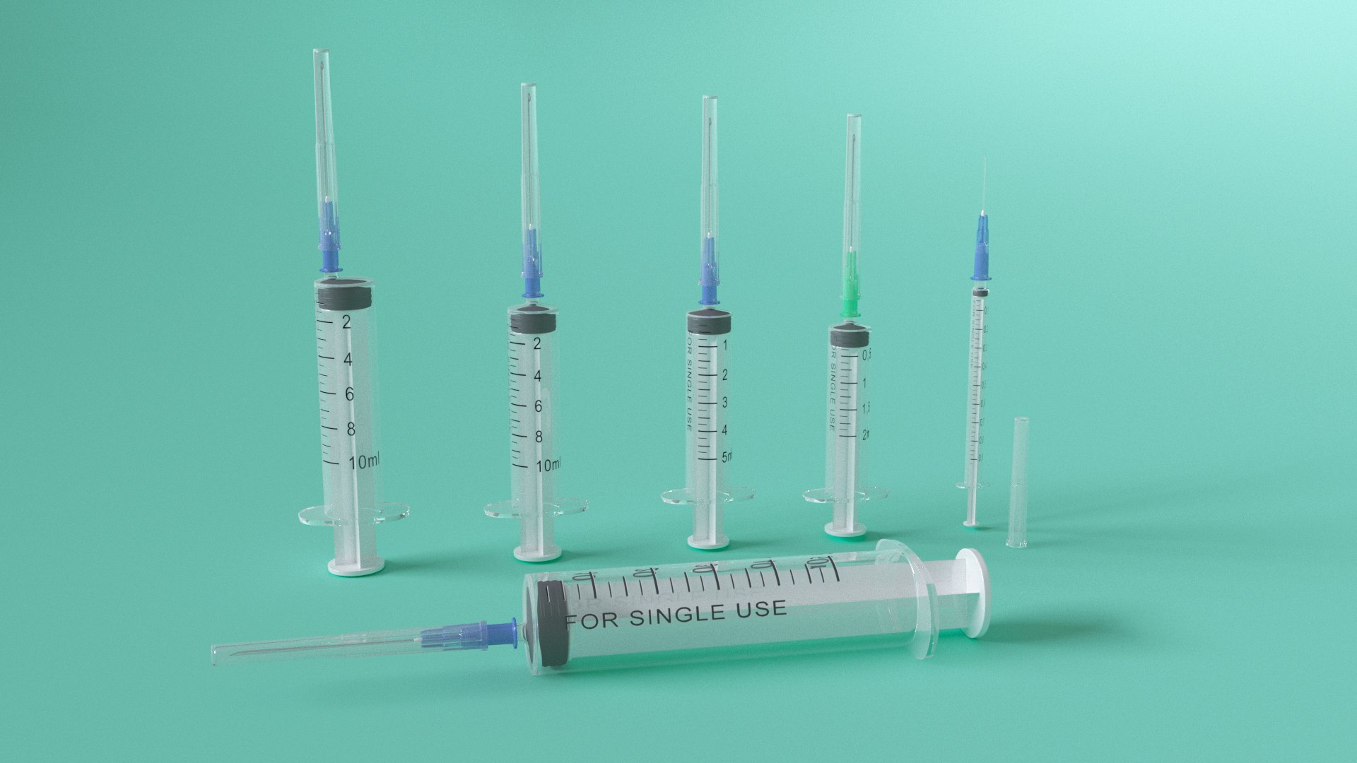 Injections Syringes 3D Model - TurboSquid 1820786