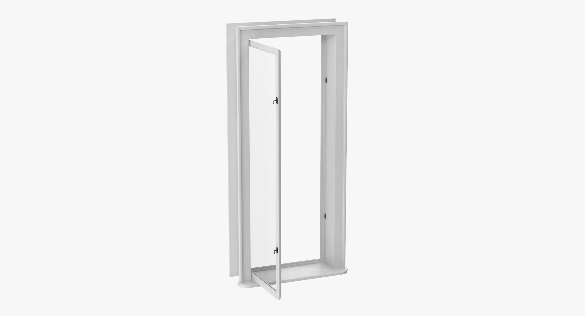 Classic Window 02 Open 3D Model - TurboSquid 1214423