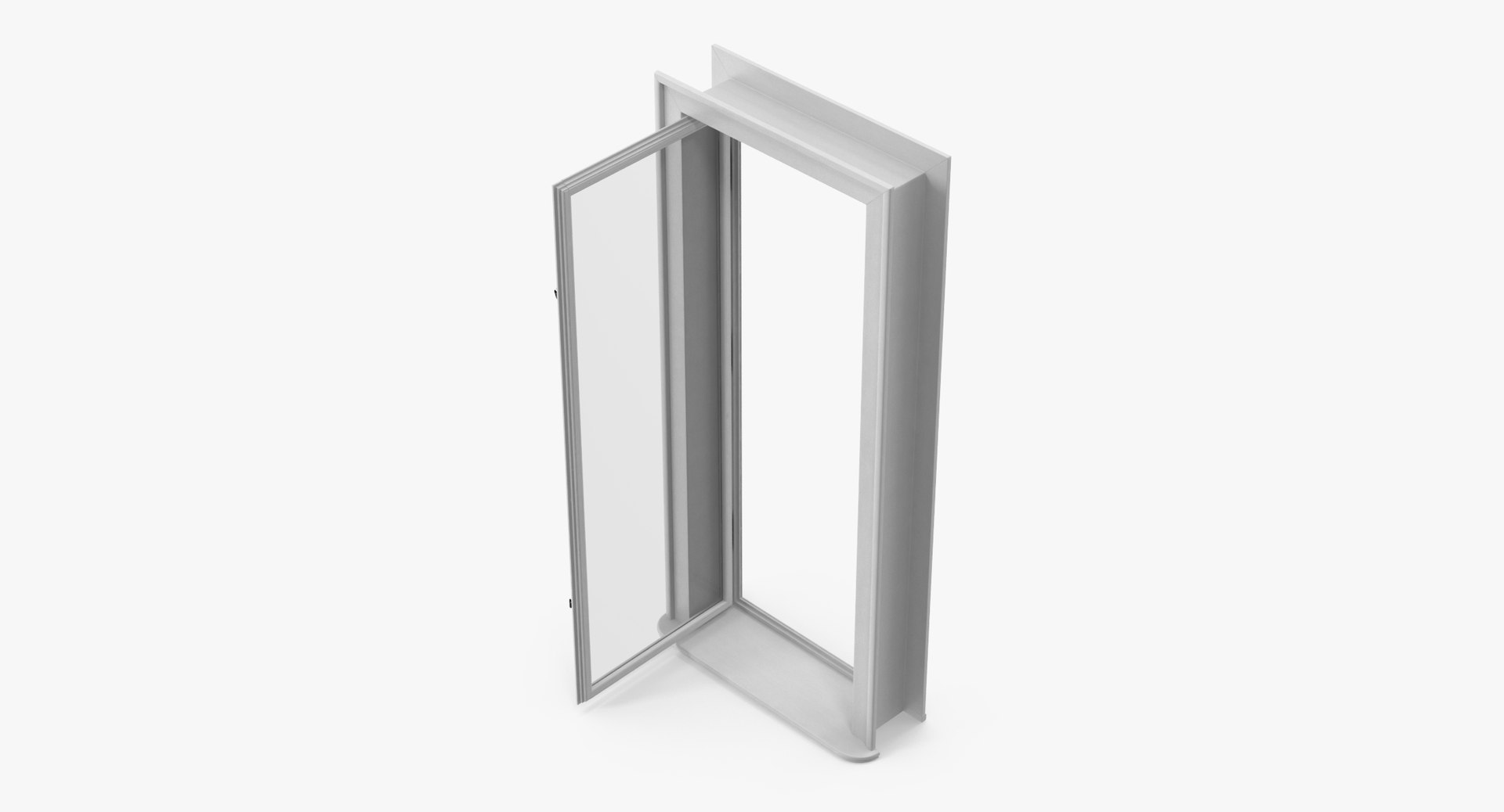 Classic Window 02 Open 3D Model - TurboSquid 1214423