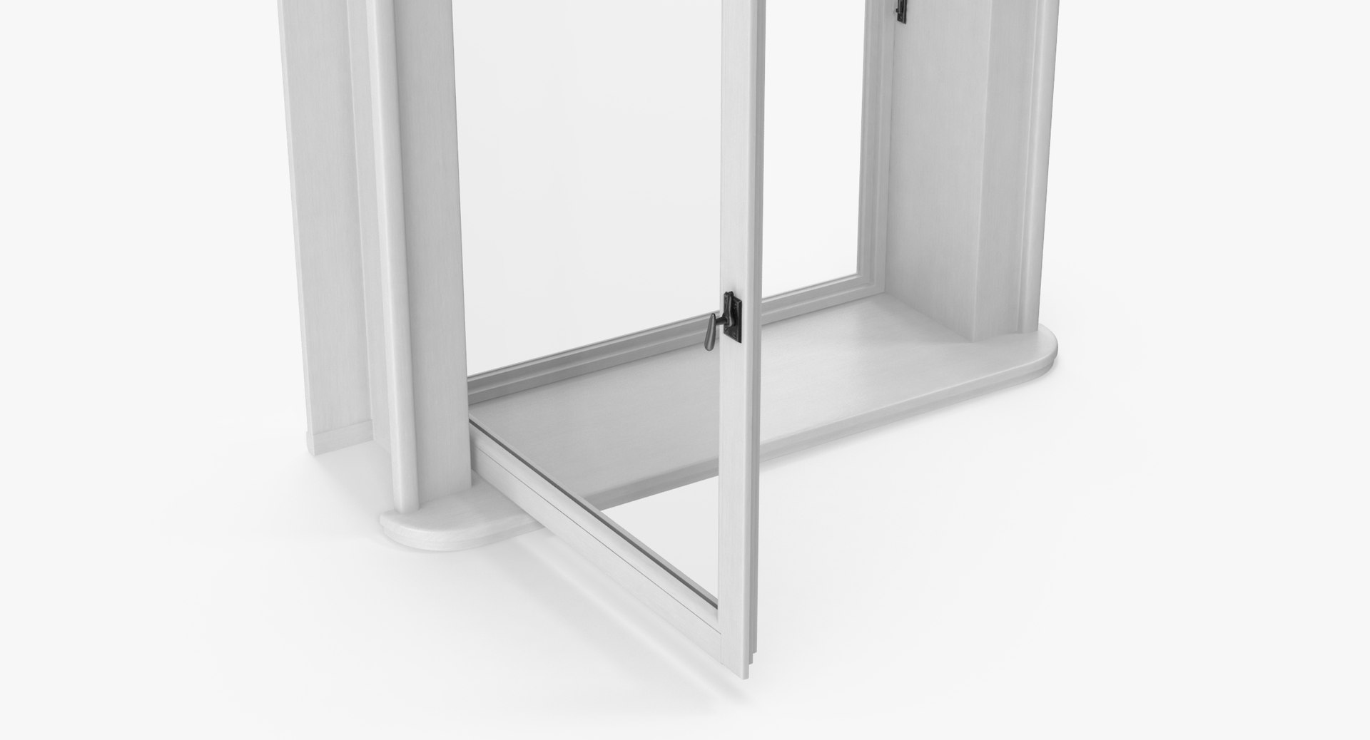 Classic Window 02 Open 3D Model - TurboSquid 1214423