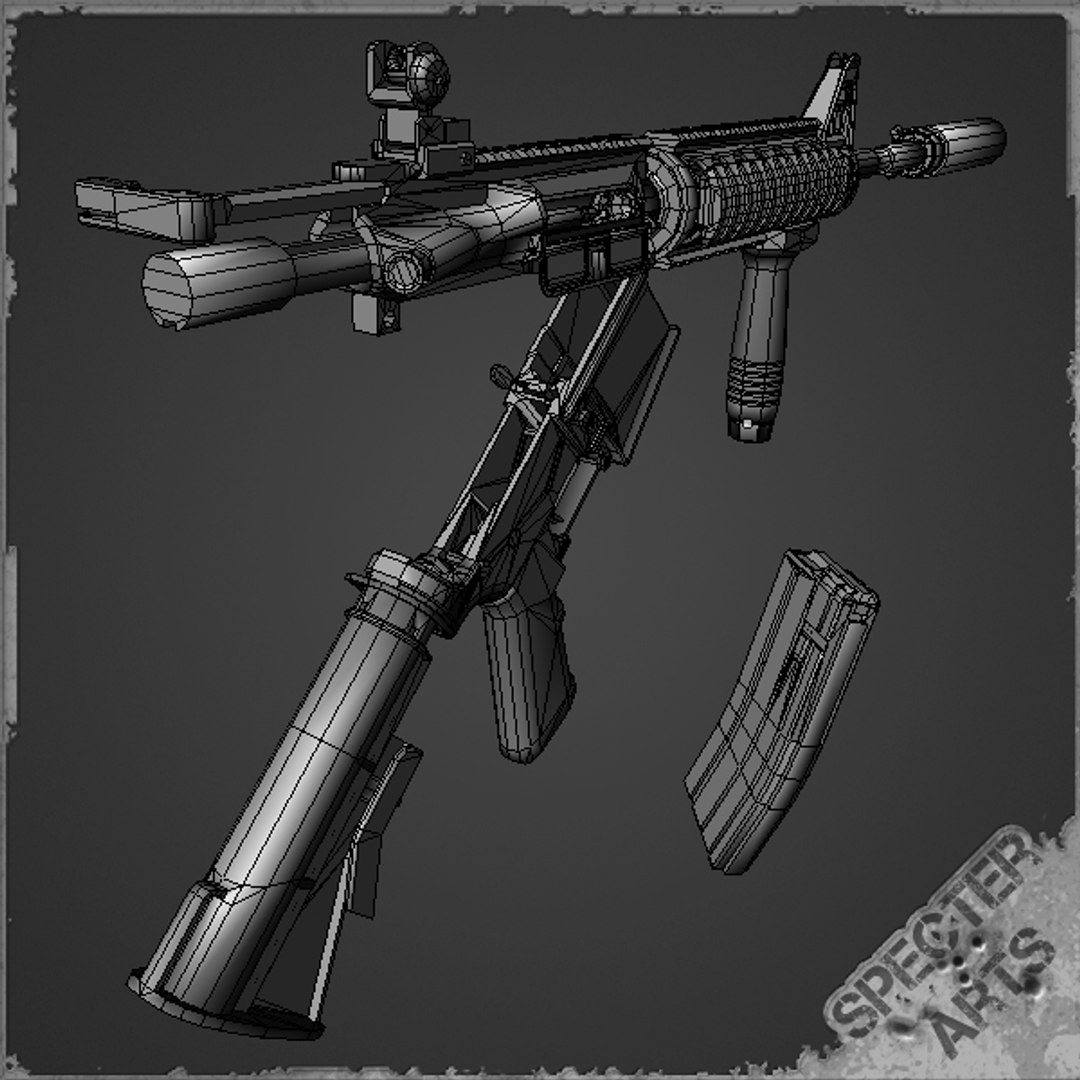 M4a1 Carbine Sopmod Block 3ds