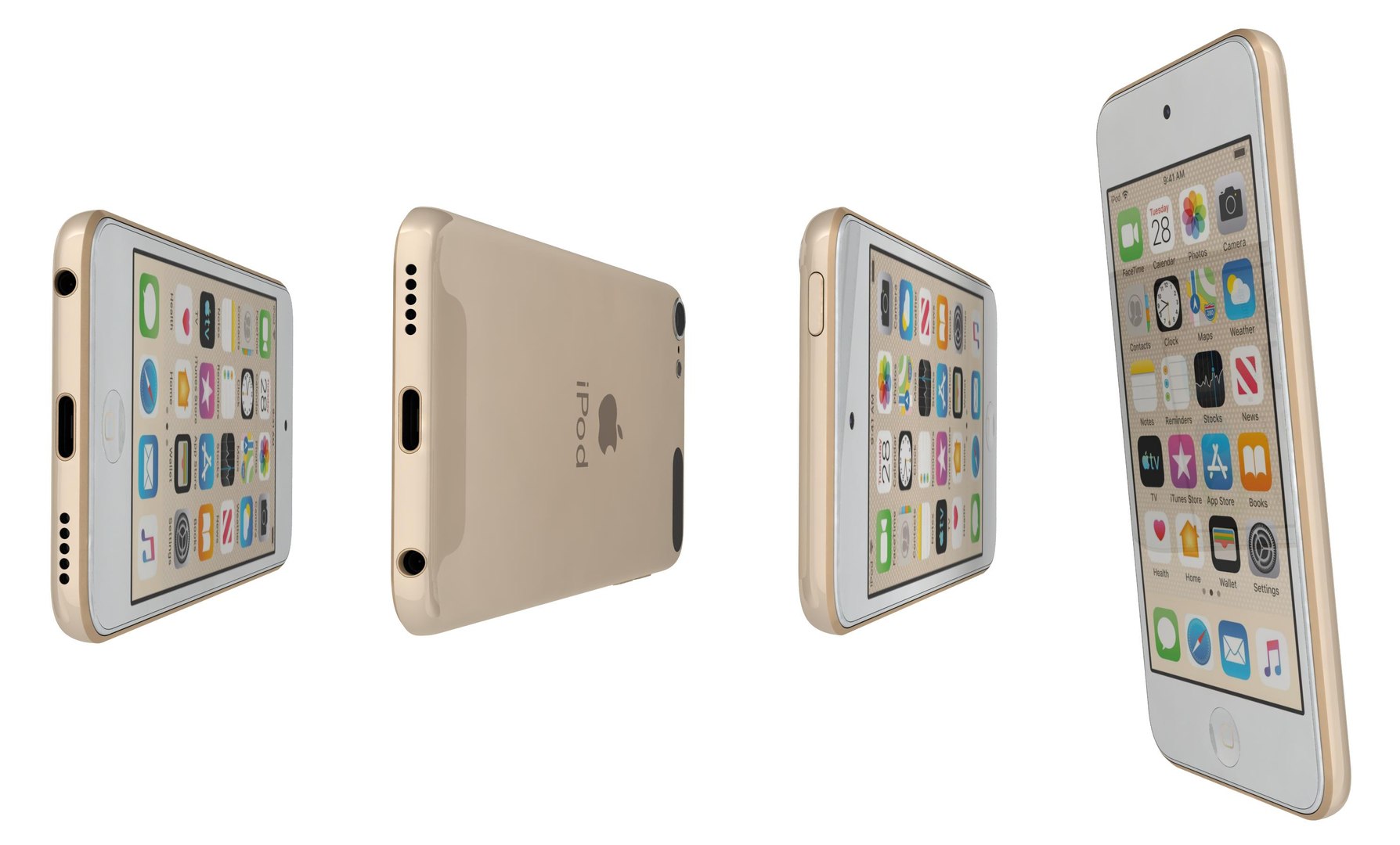 Apple Ipod Touch Gold 3D Model - TurboSquid 1418106