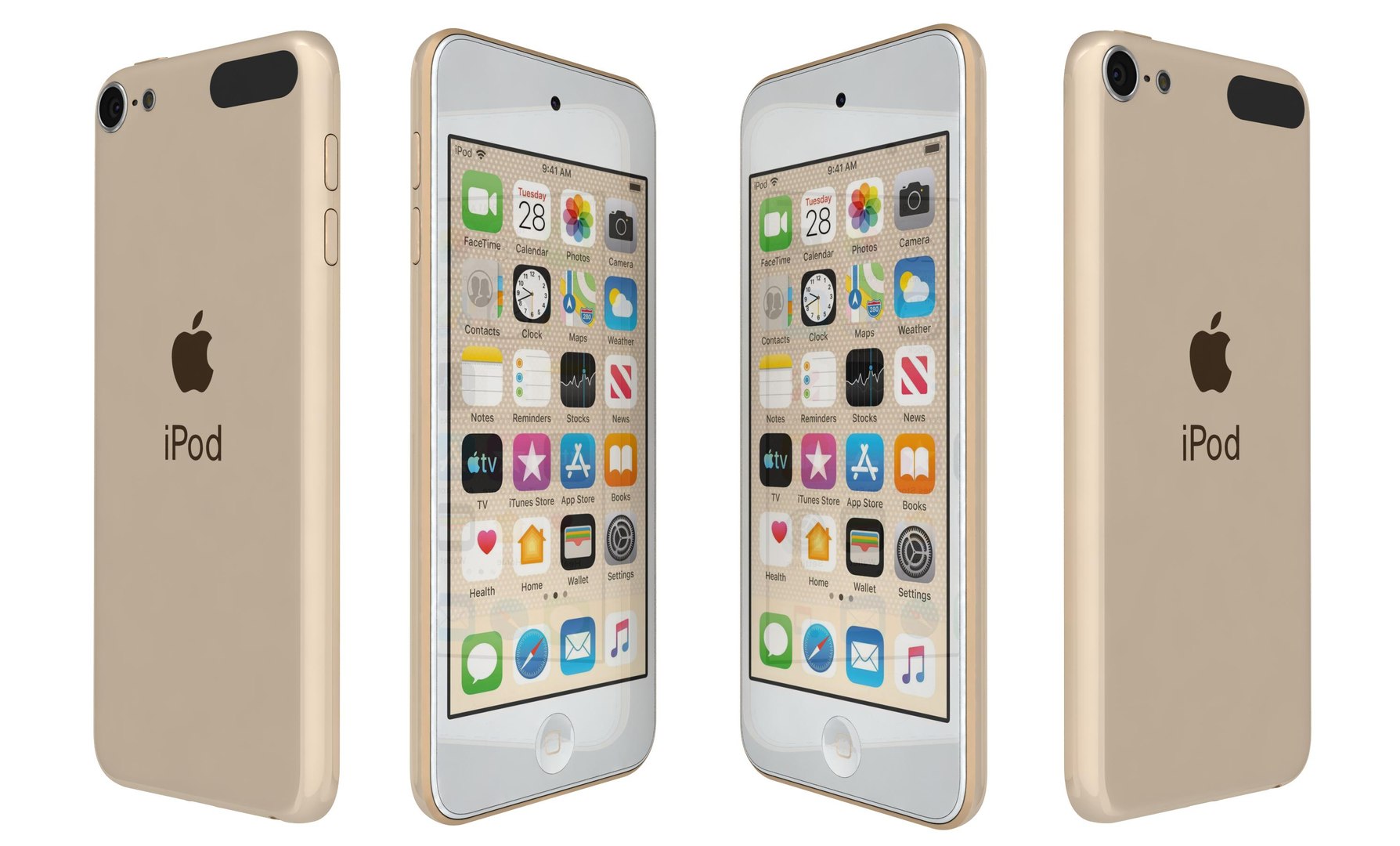 Apple Ipod Touch Gold 3D Model - TurboSquid 1418106