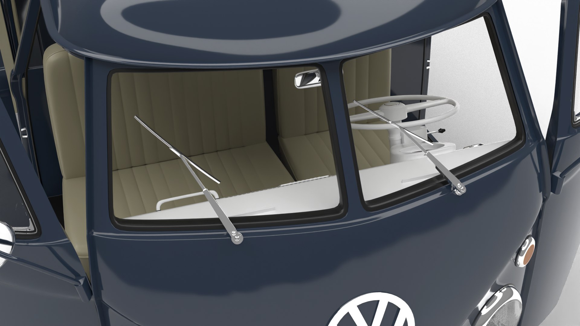 3D Volkswagen T1 Panel Van 1950 HQ 3d Model - TurboSquid 2388796