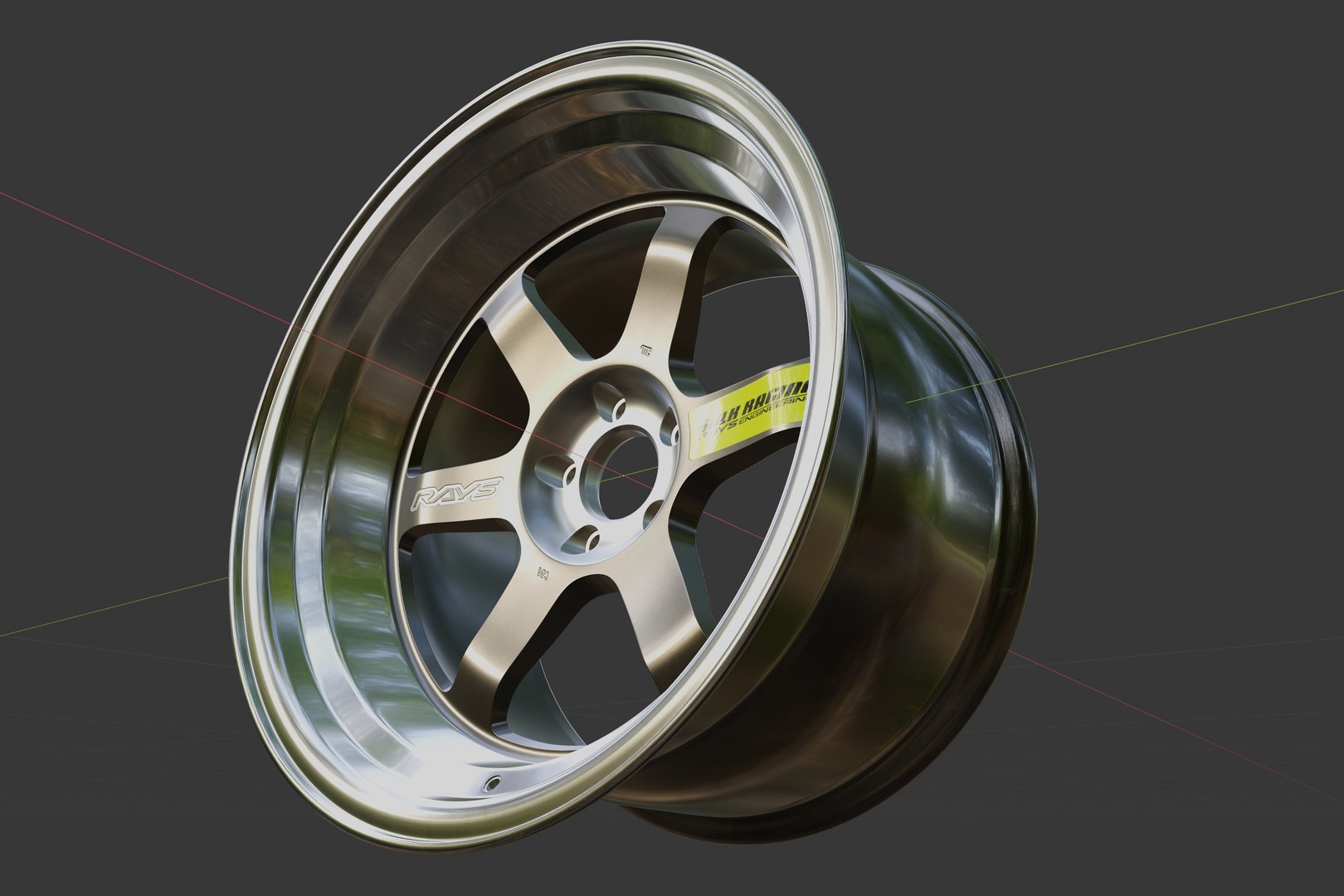 3D RAYS VOLK RACING TE37VSL FBX model - TurboSquid 1799638