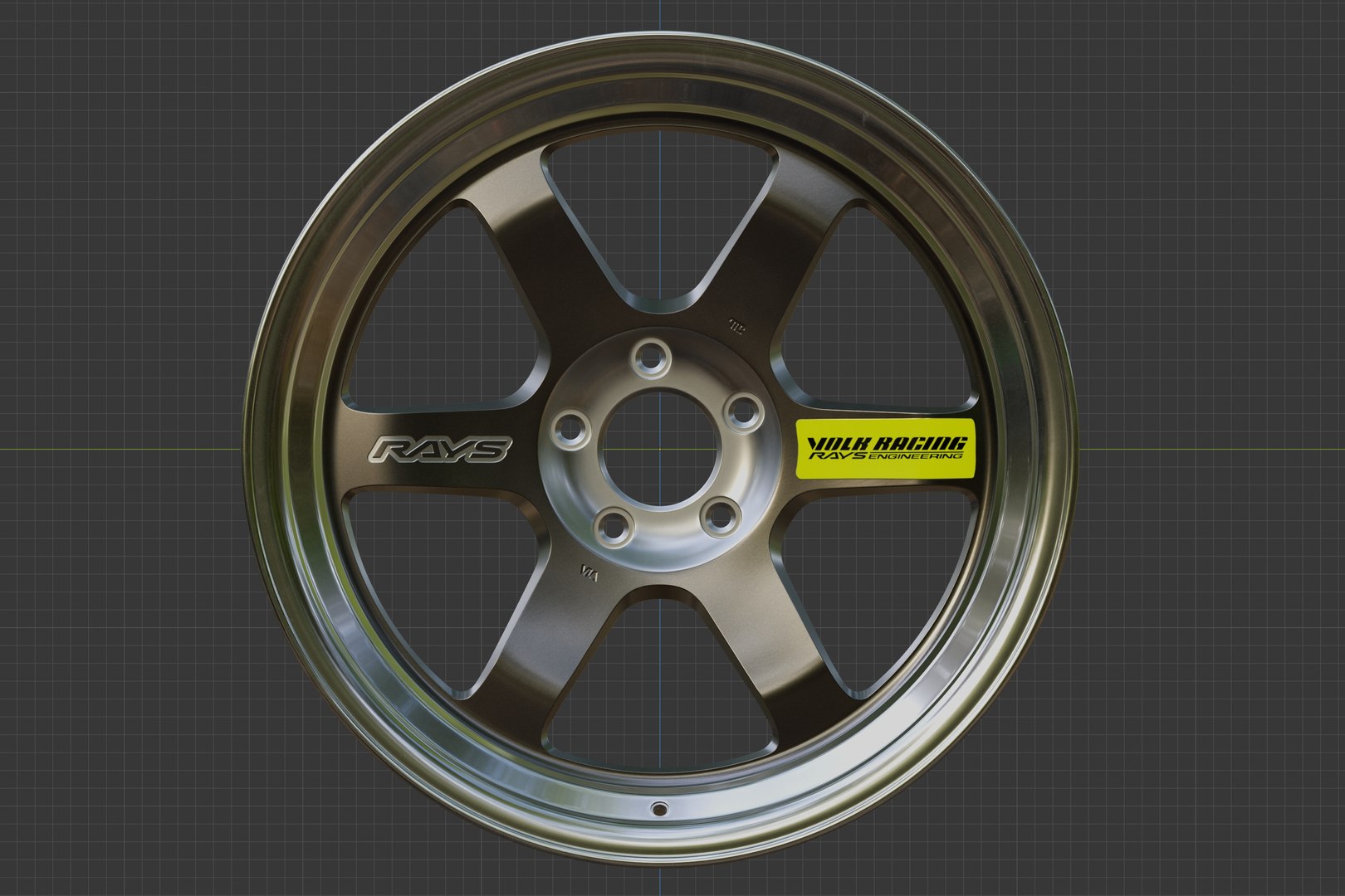 3D RAYS VOLK RACING TE37VSL FBX model - TurboSquid 1799638