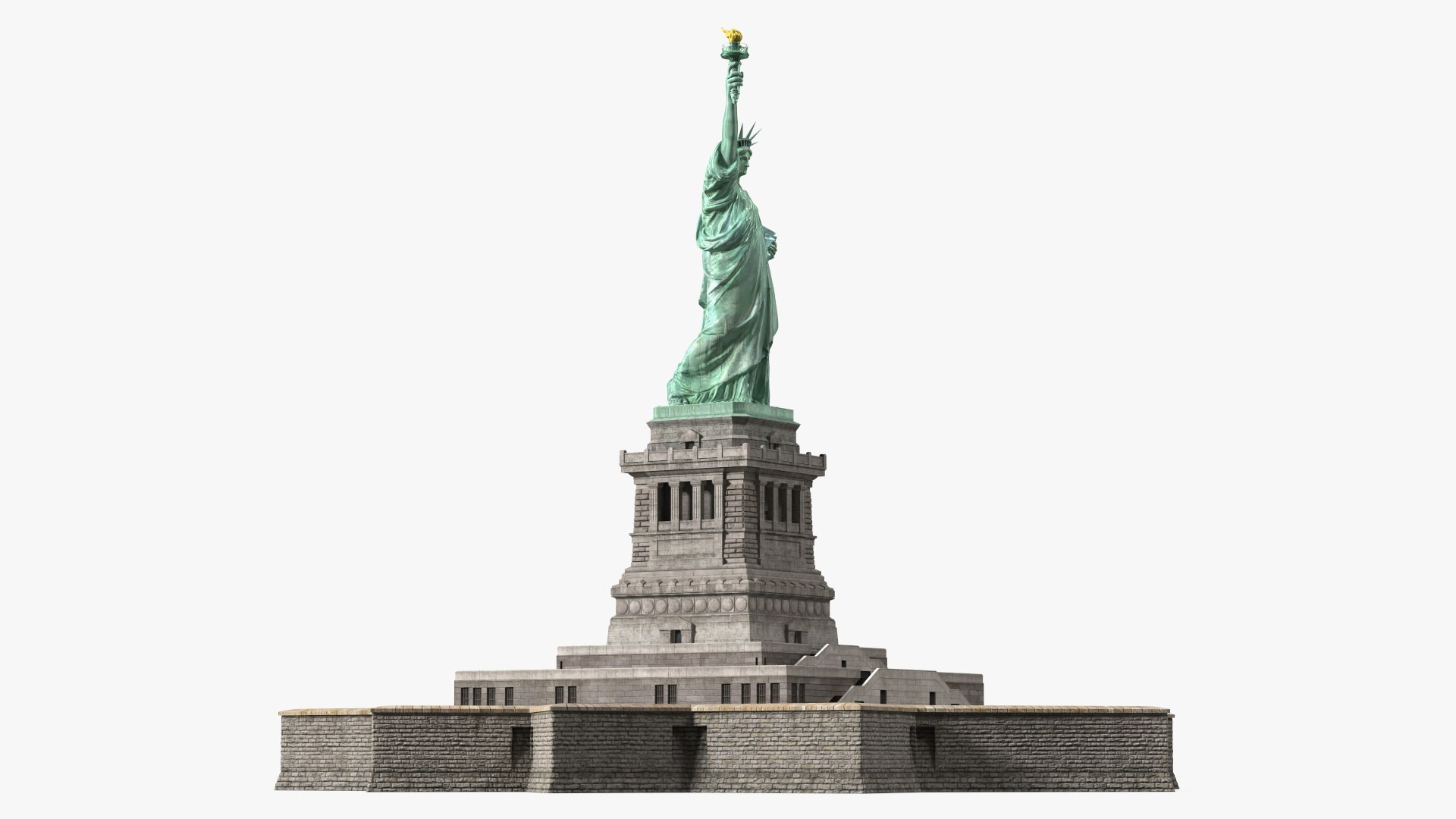 3D model National Architectural Monument Statue of Liberty - TurboSquid ...