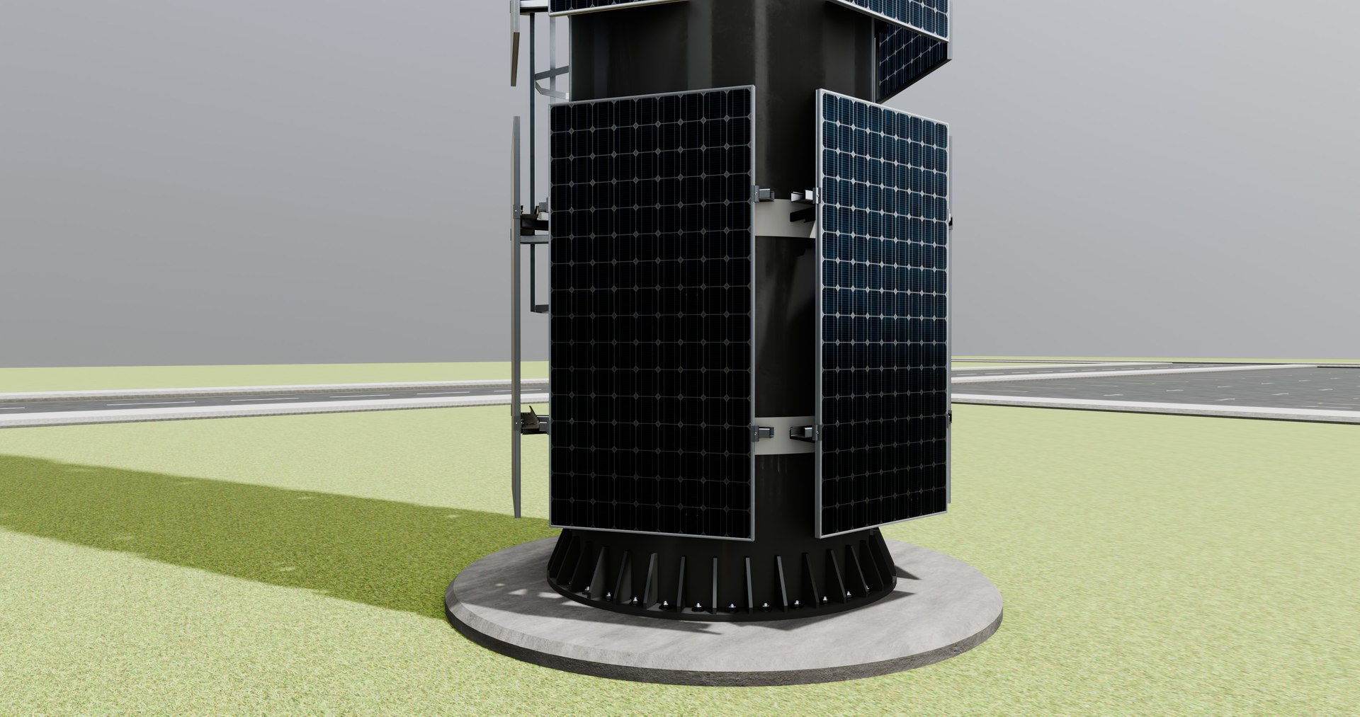 GSM And Solar Tower 3D Model - TurboSquid 2331356