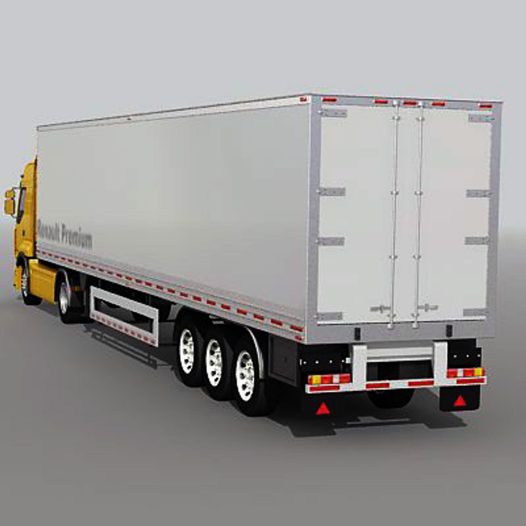 3dsmax Renault Premium Truck Trailer