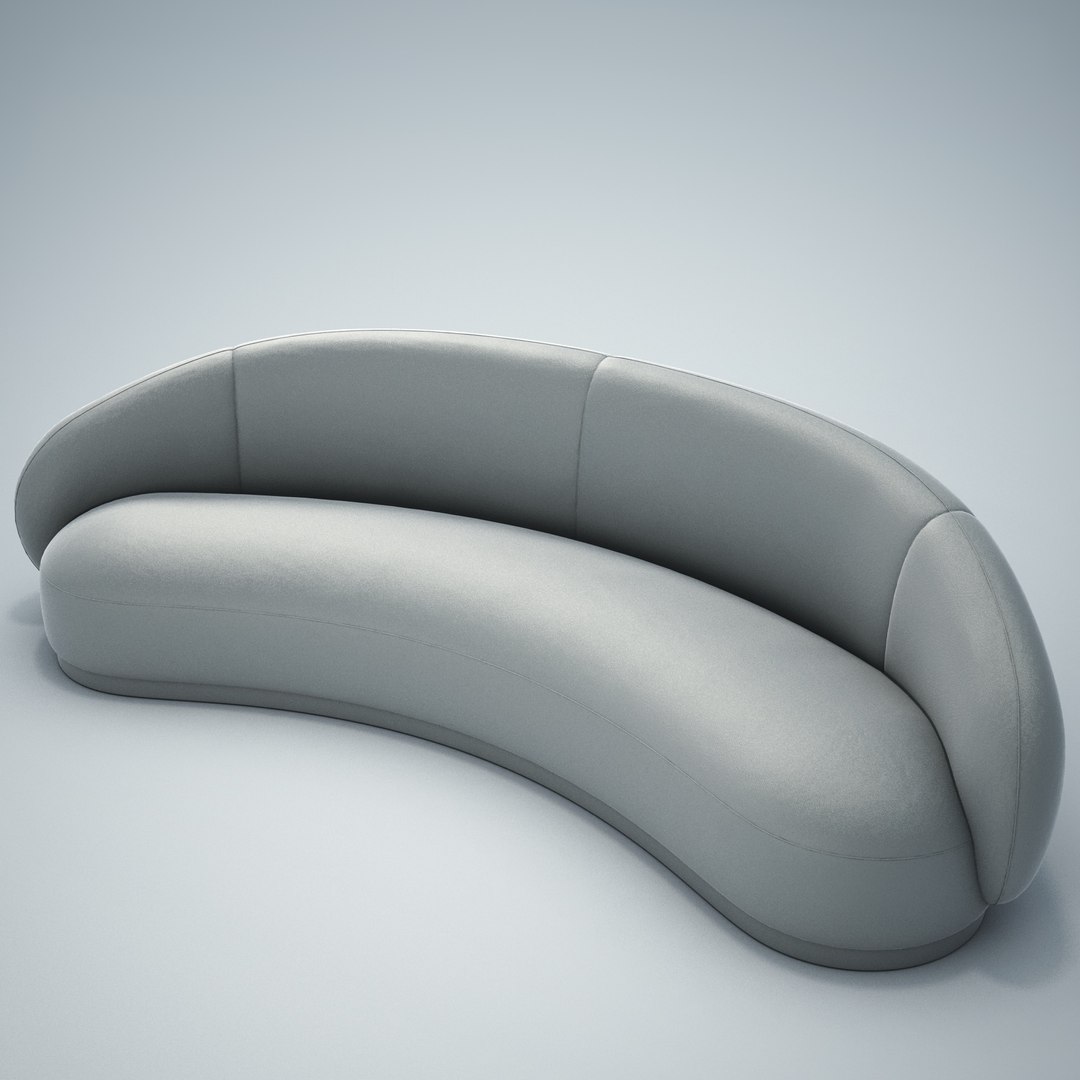 3D Model Cashew Nut Arc Sponge Wooden Sofa HD - TurboSquid 2349062