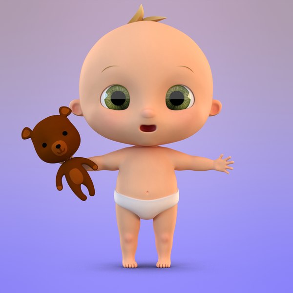modelo 3d Bebé de dibujos animados - TurboSquid 1183389