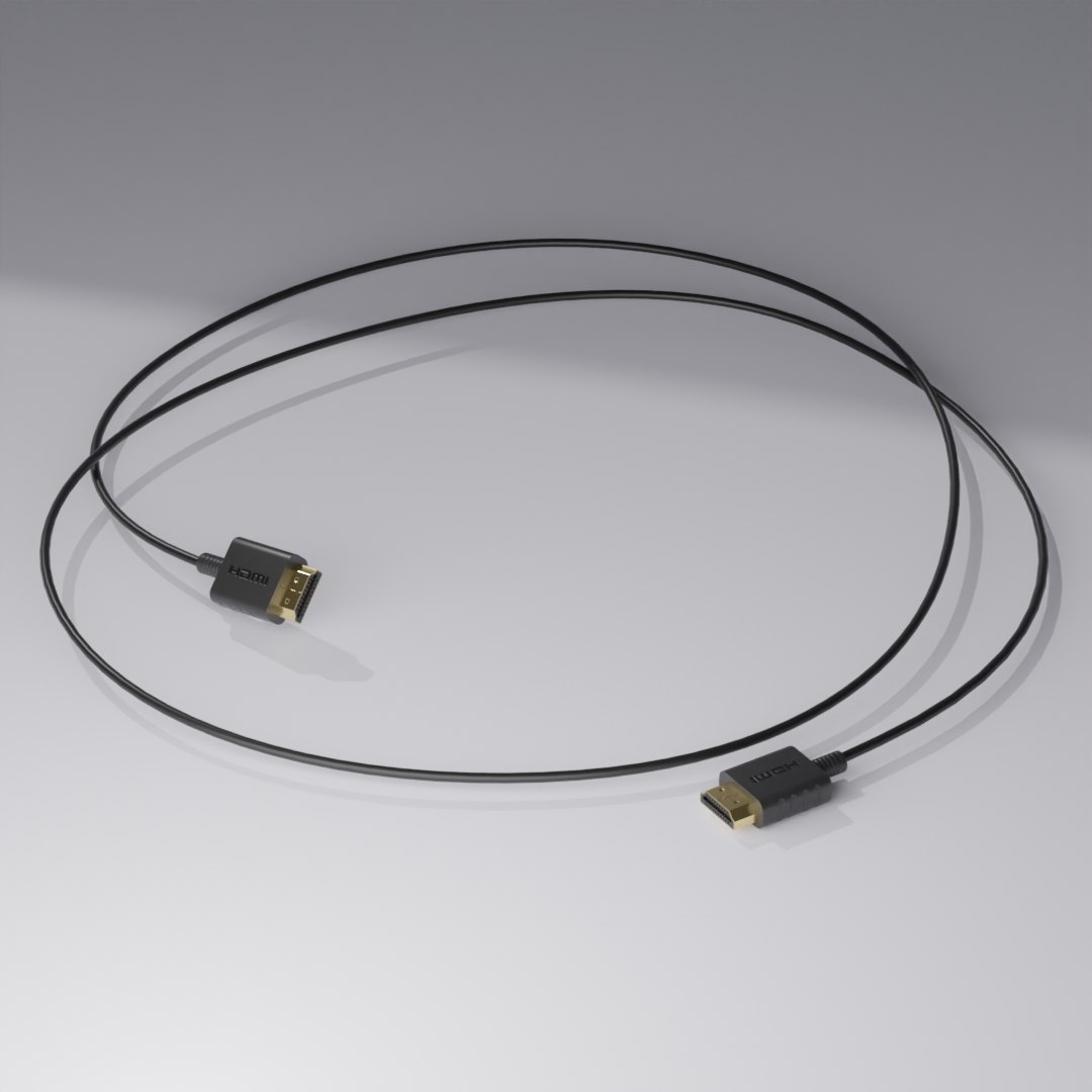 3D HDMI Cable - TurboSquid 2016924