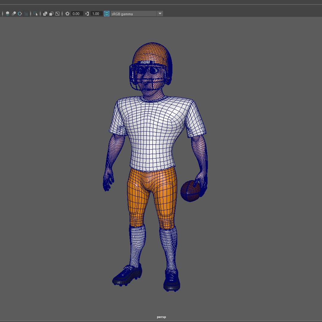 3D American Football Player Cartoon - TurboSquid 1542239