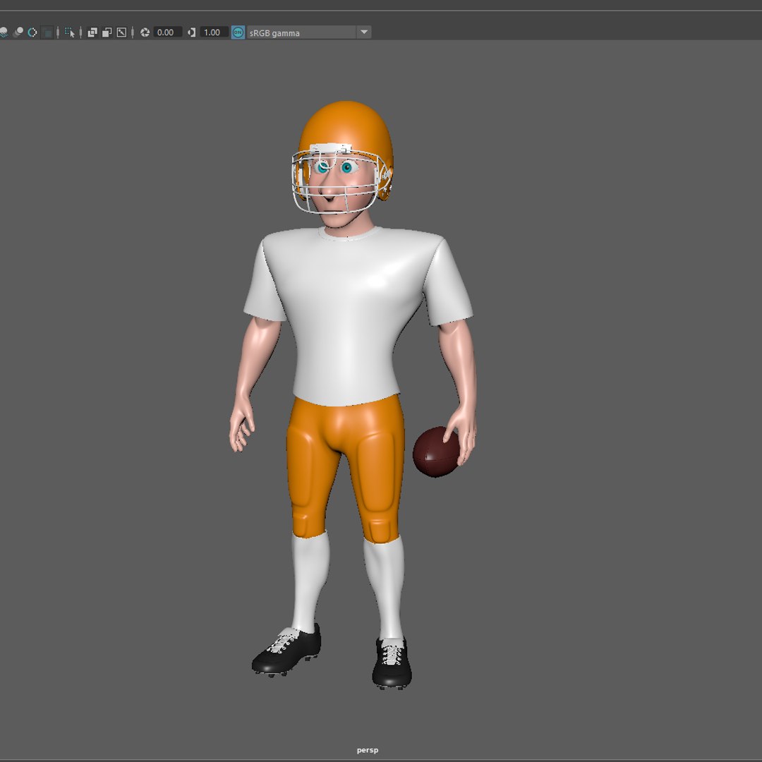 3D American Football Player Cartoon - TurboSquid 1542239