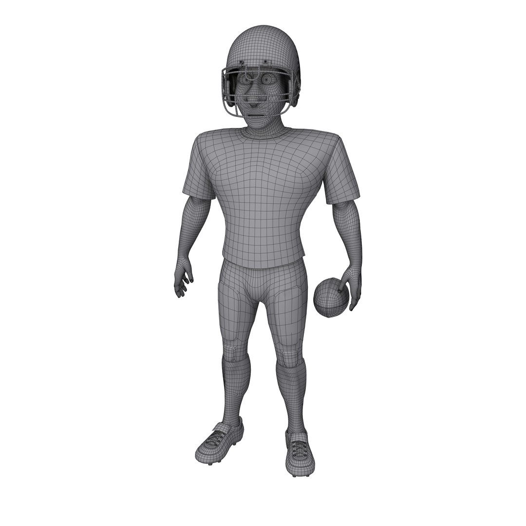 3D American Football Player Cartoon - TurboSquid 1542239