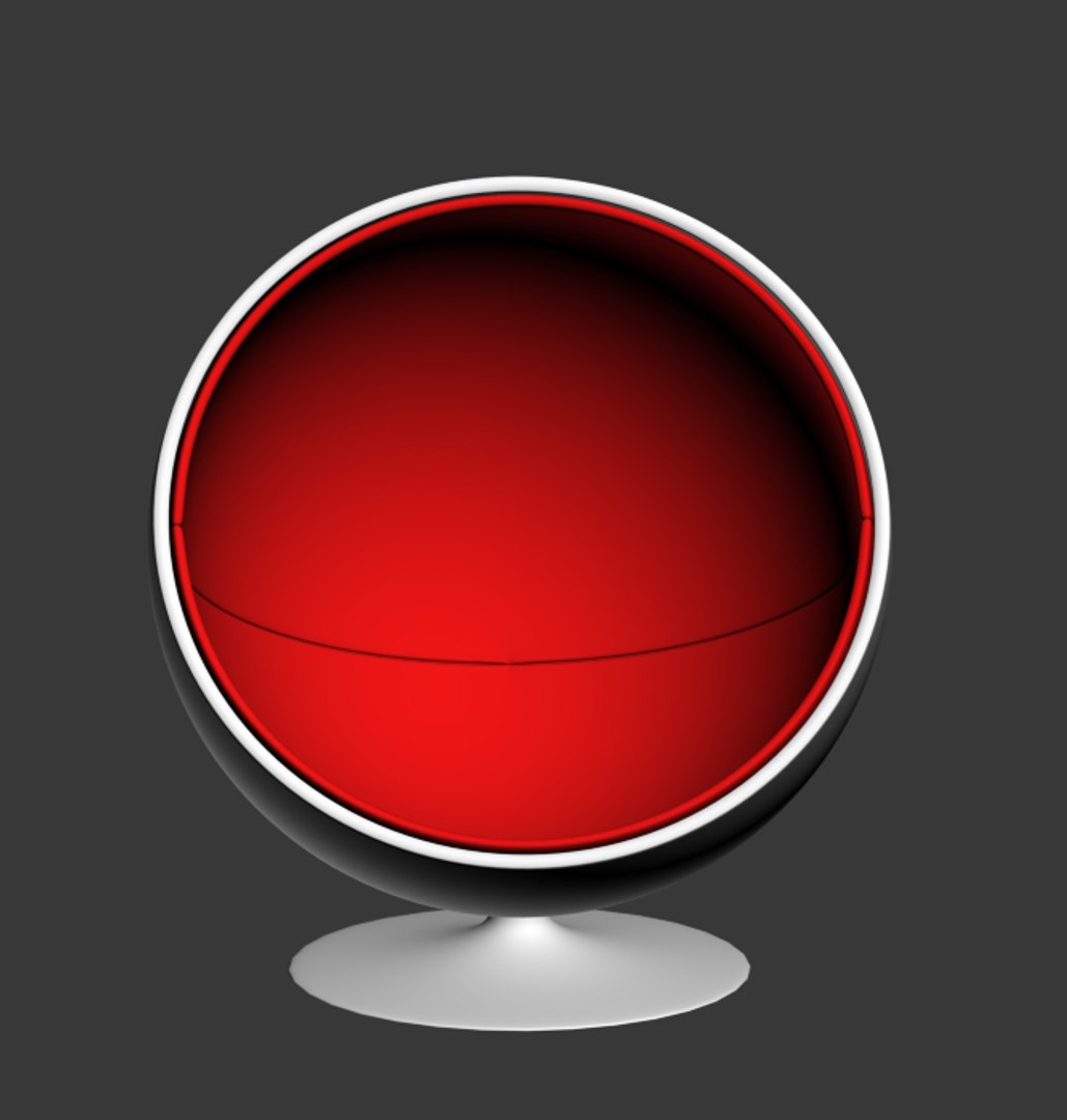 3d sphere chair model