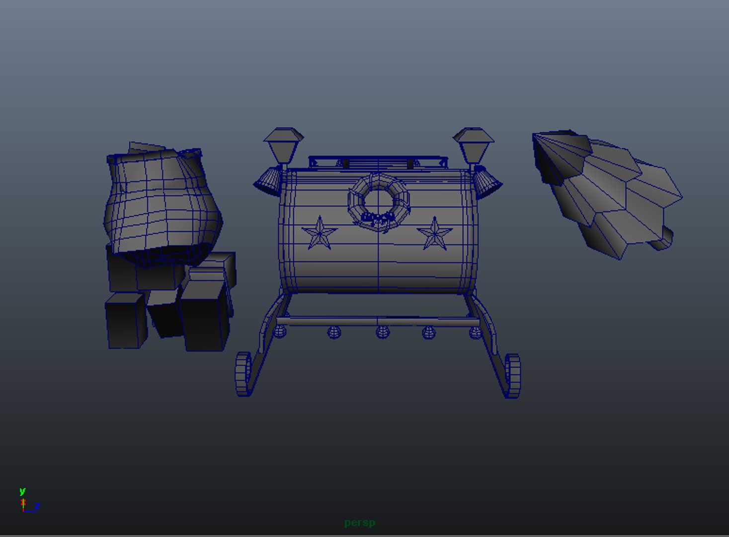 Santa cart 3D model - TurboSquid 1481787