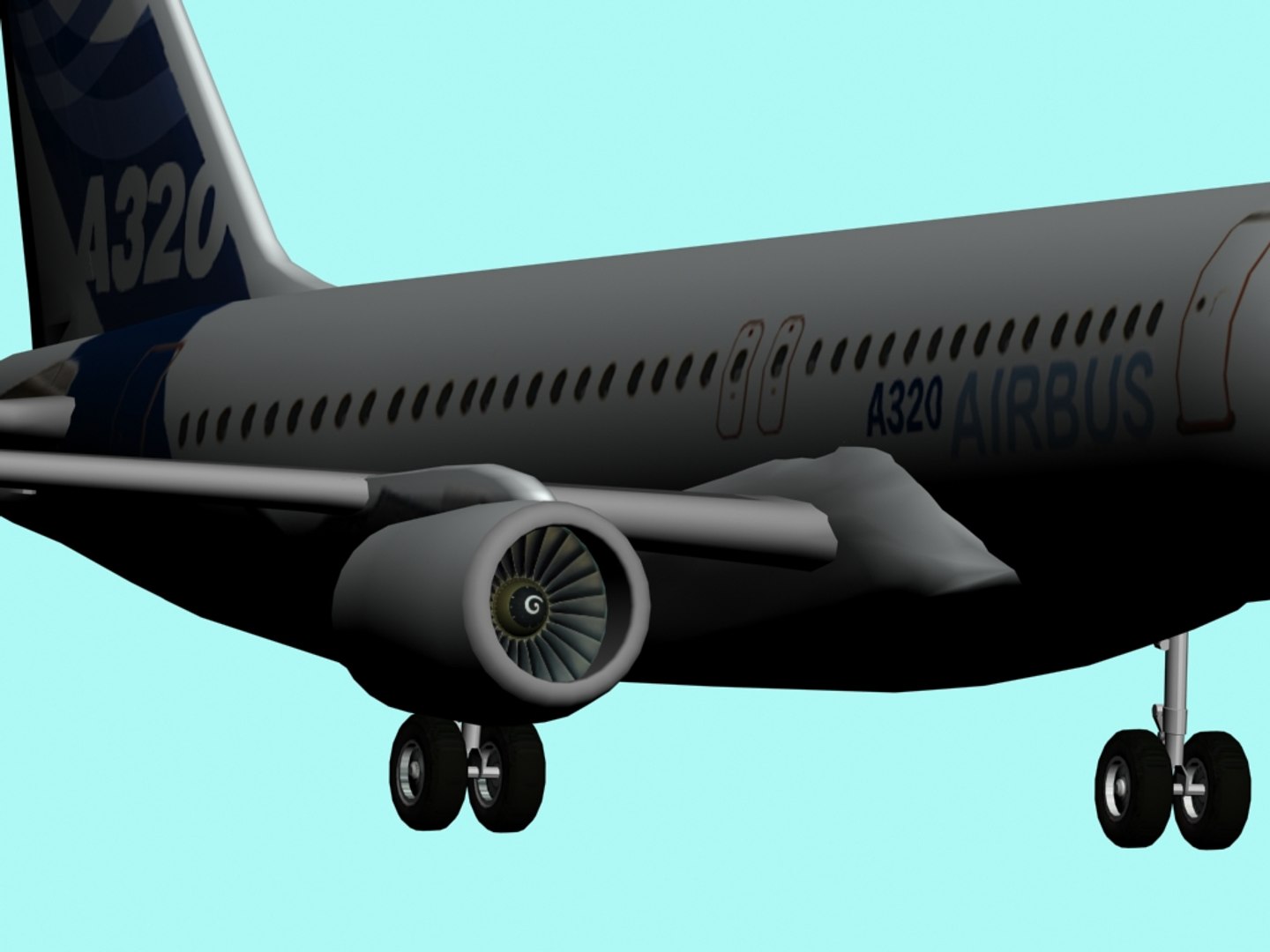 3d airbus a320 model