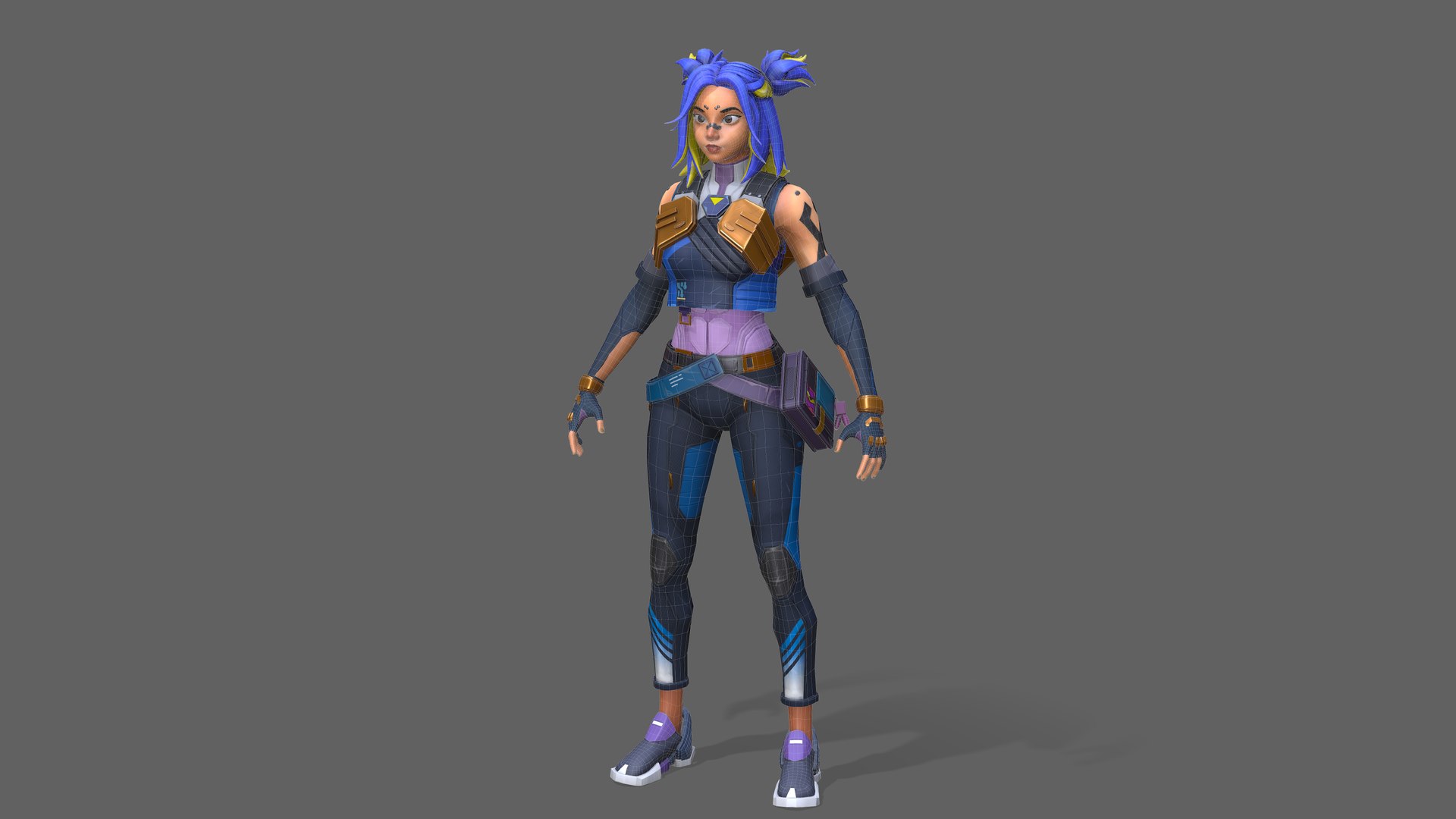 Neon From Valorant In Pose 3D Model - TurboSquid 2012922