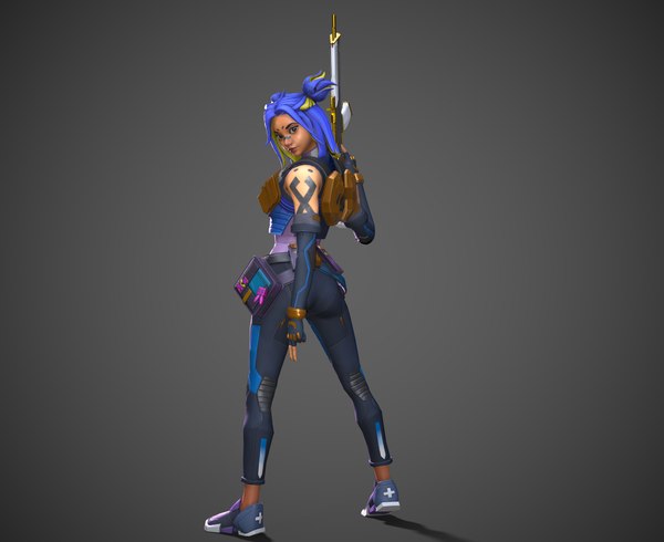 modelo 3d Neón de Valorant en pose - TurboSquid 2012922