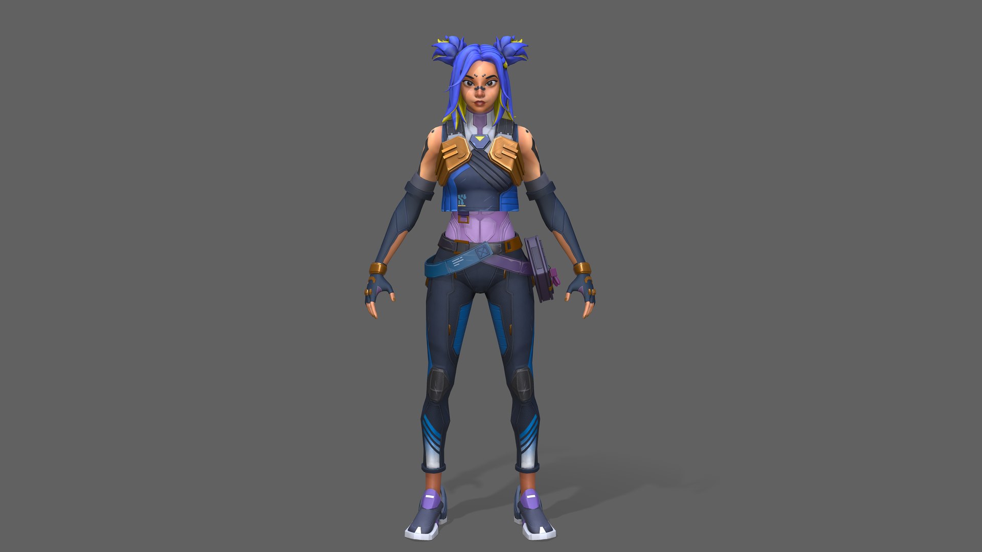 Neon From Valorant In Pose 3D Model - TurboSquid 2012922