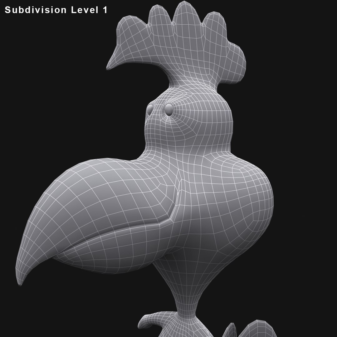 3d Chicken Cartoon Model