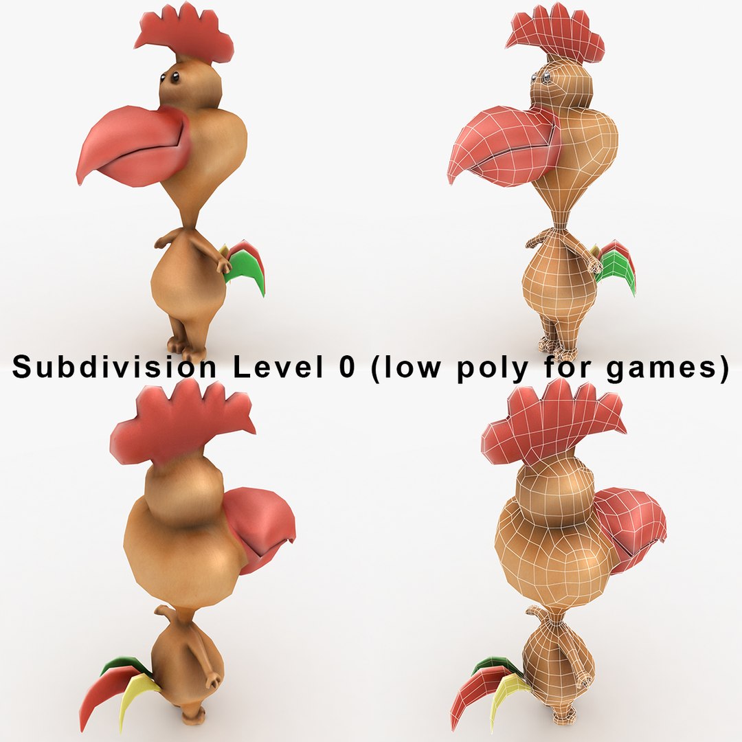3d Chicken Cartoon Model