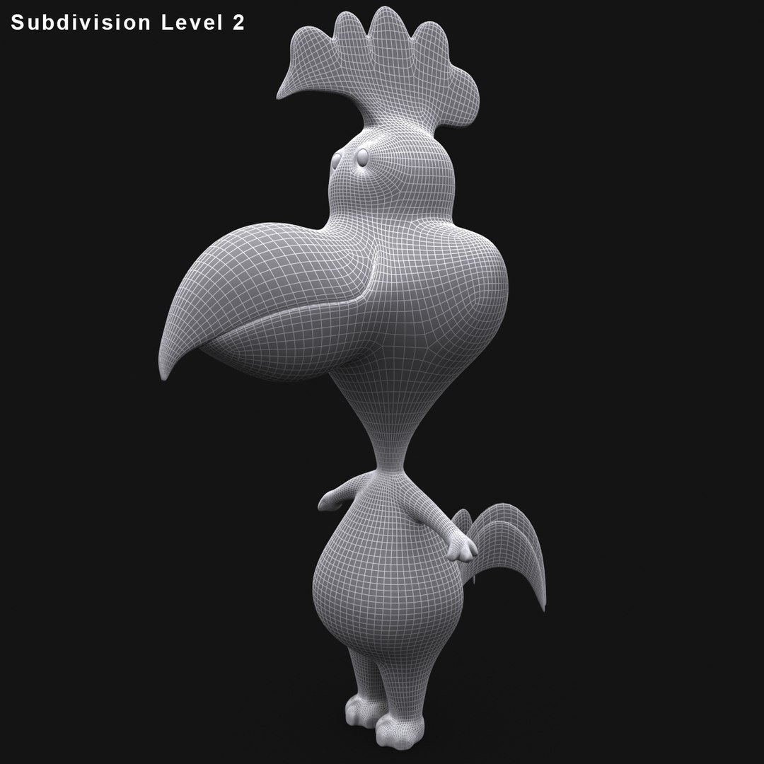 3d Chicken Cartoon Model