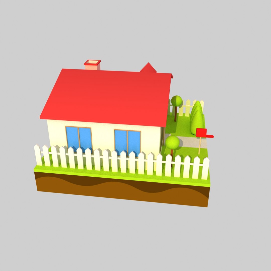 3D Toon House Model - TurboSquid 1234627