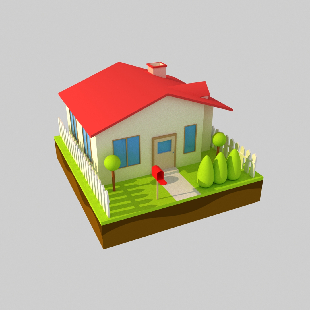 3D Toon House Model - TurboSquid 1234627