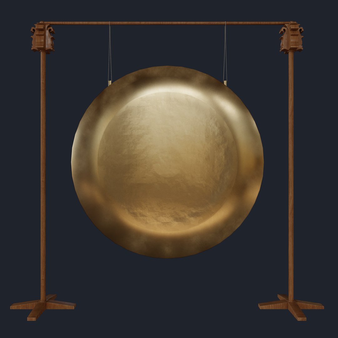 Free 3D Gong Brass Metalness Model - TurboSquid 1693532