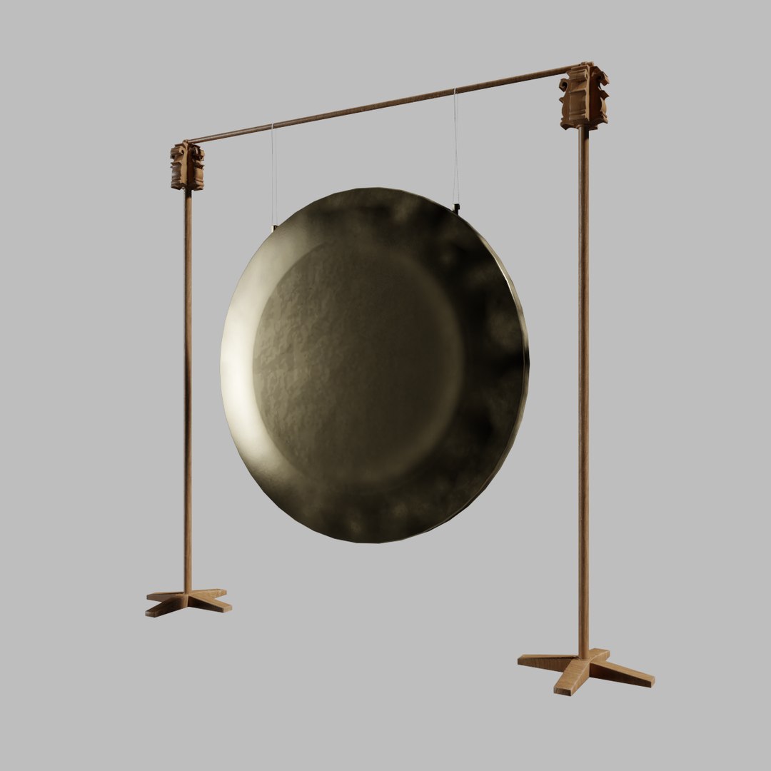 Free 3D Gong Brass Metalness Model - TurboSquid 1693532