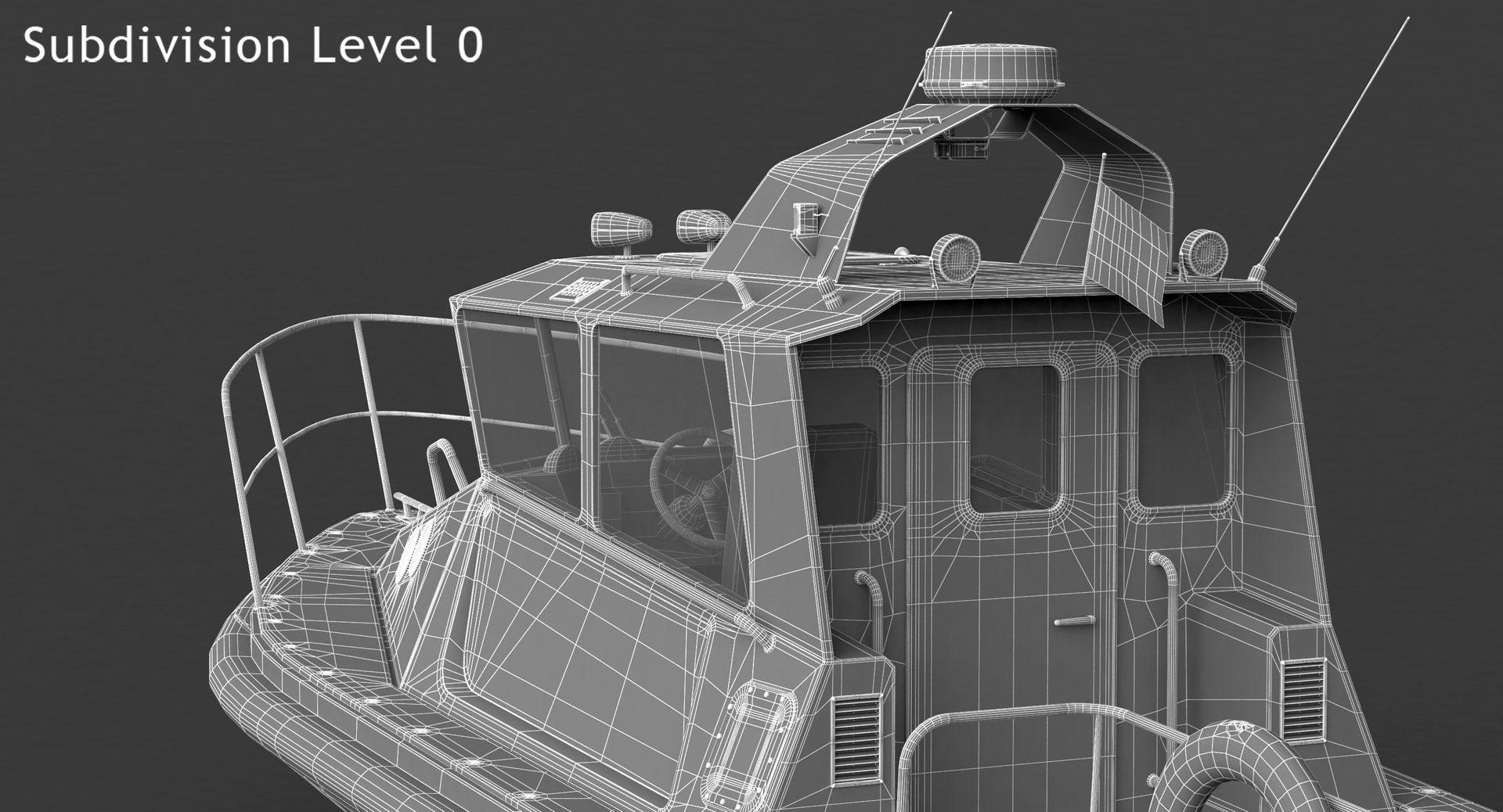 pilot boat ship 3d max