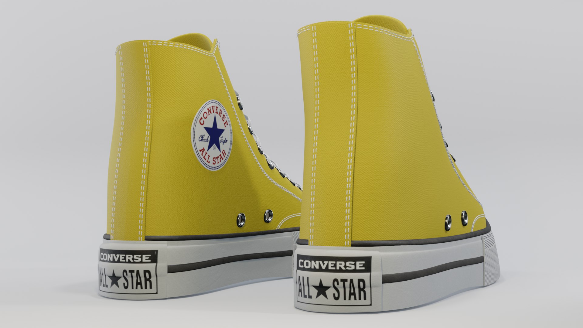 Basketball Leather Shoes Converse All Star Yellow 3D Model - TurboSquid ...